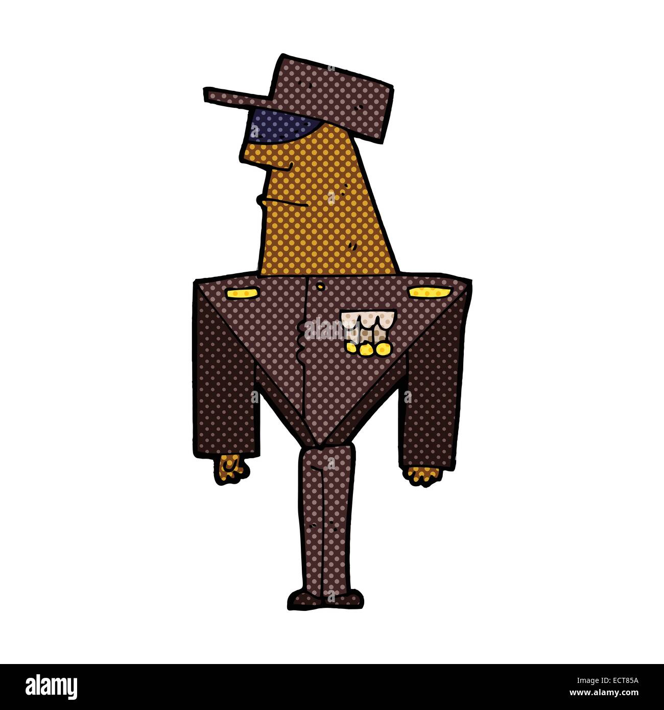 retro comic book style cartoon guard Stock Vector Image & Art - Alamy