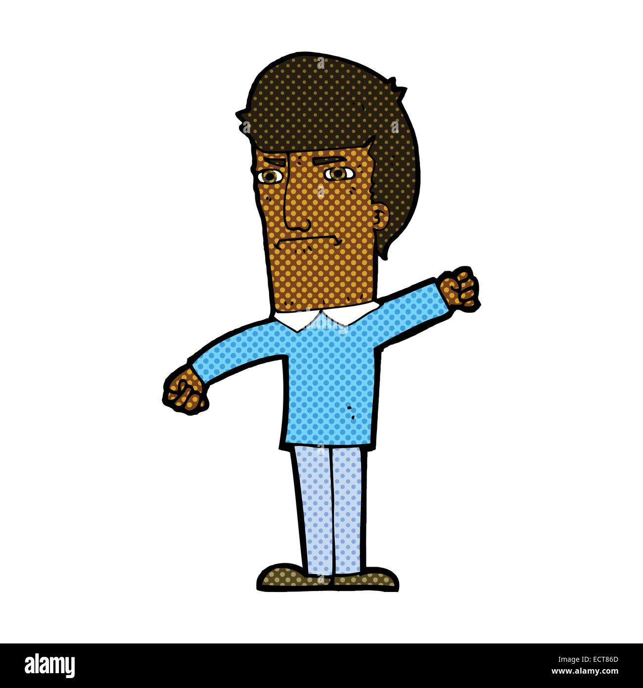 retro comic book style cartoon angry man Stock Vector Image & Art - Alamy