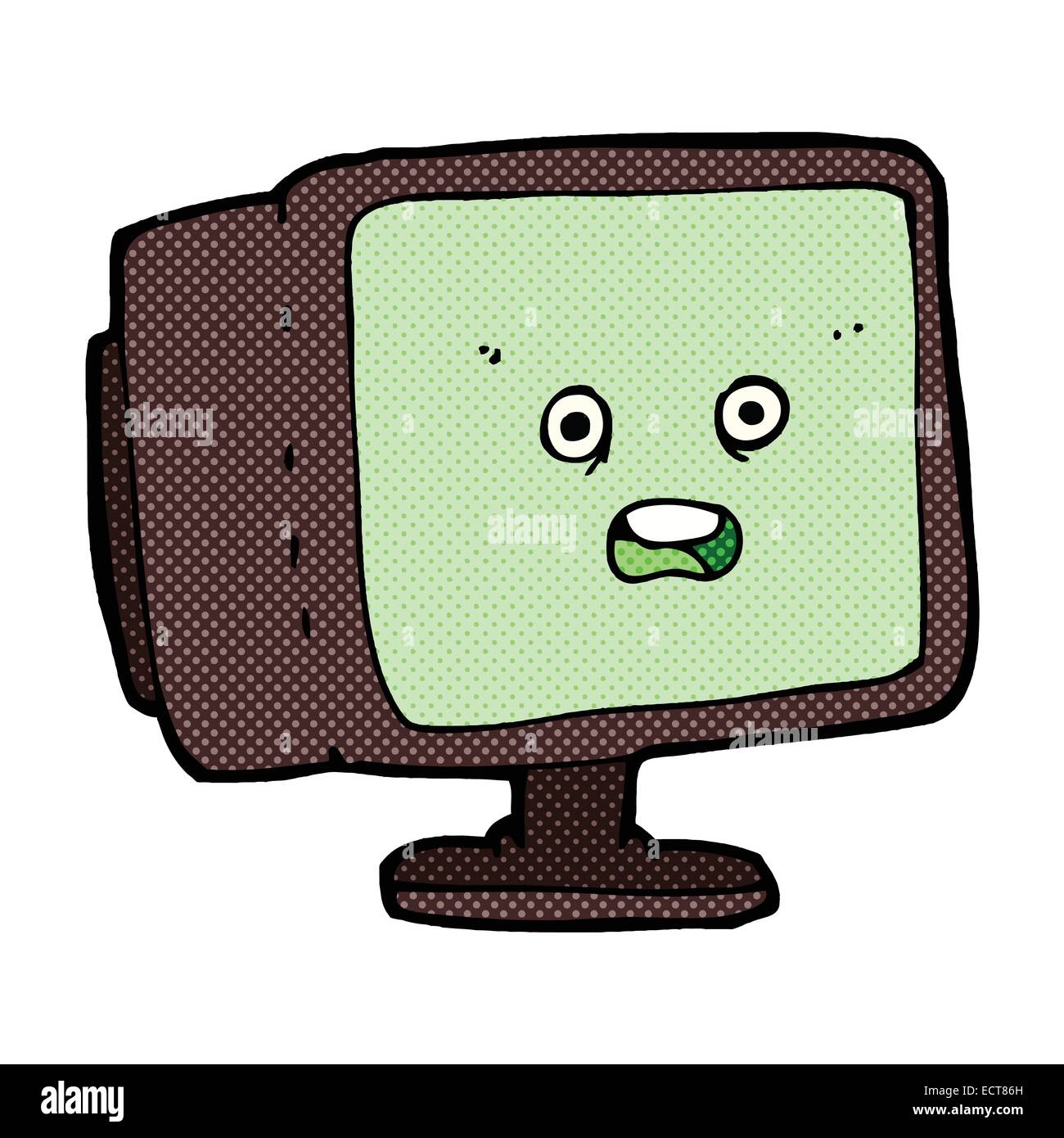 retro comic book style cartoon computer screen Stock Vector Image & Art ...