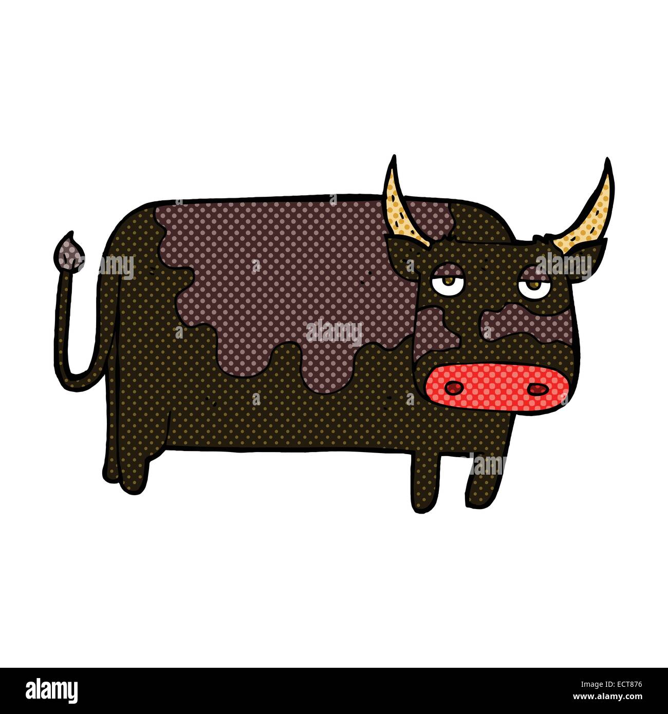 retro comic book style cartoon cow Stock Vector Image & Art - Alamy