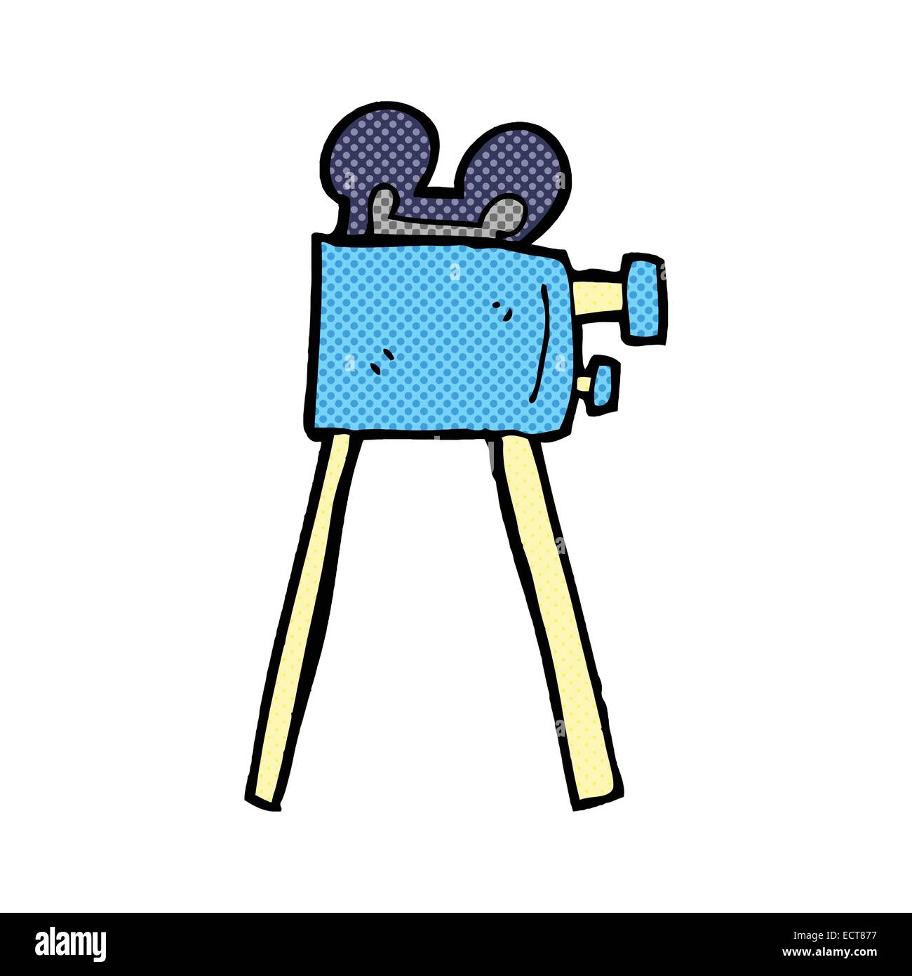 retro comic book style cartoon movie camera Stock Vector Image & Art ...