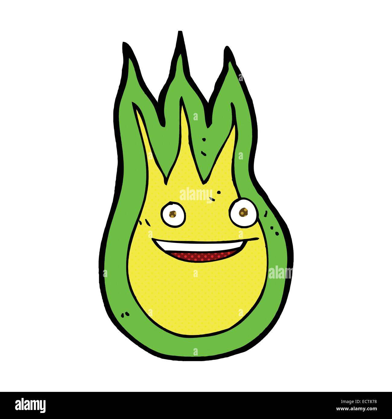 retro comic book style cartoon friendly fireball Stock Vector Image ...