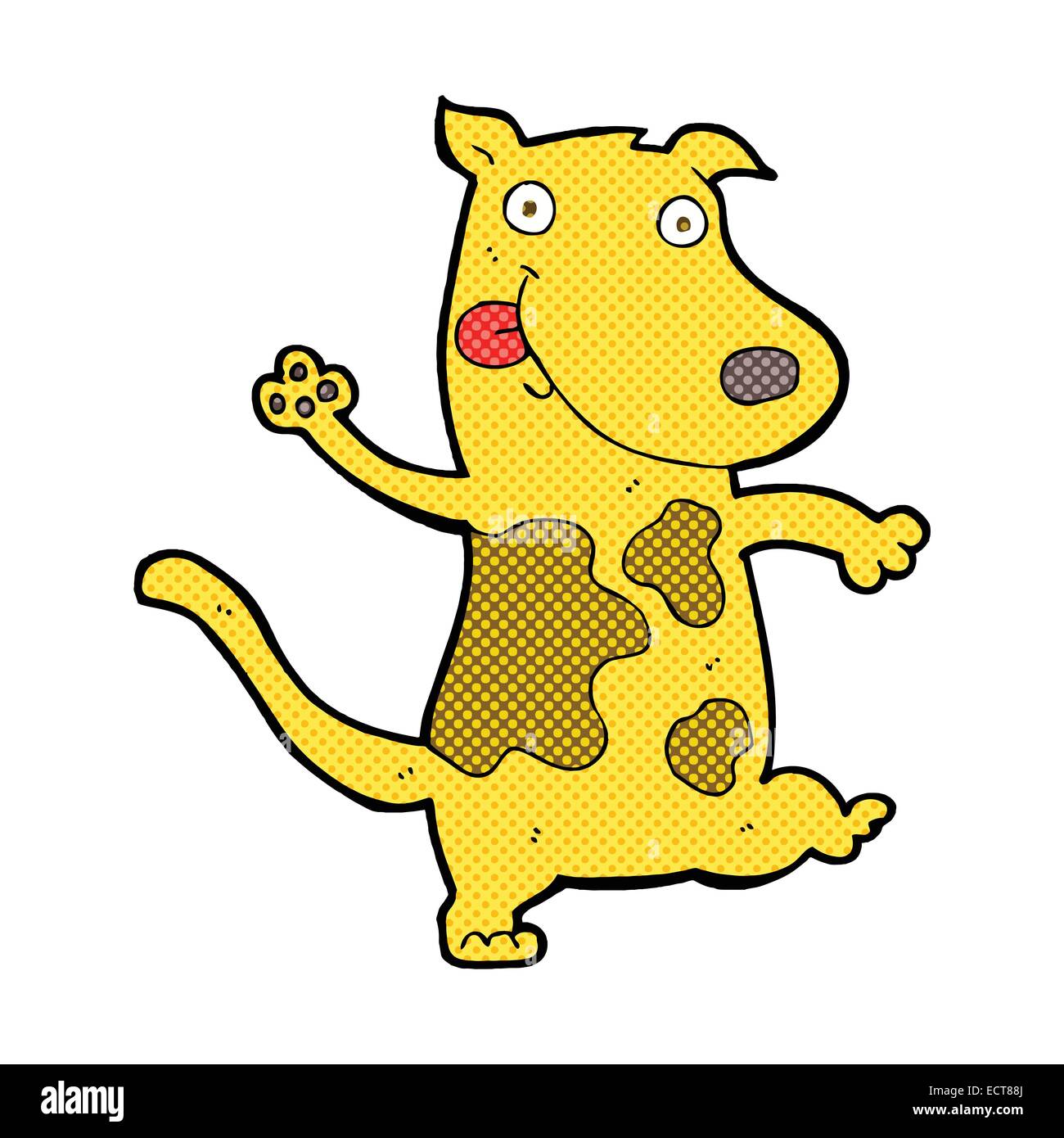 retro comic book style cartoon happy dog Stock Vector Image & Art - Alamy