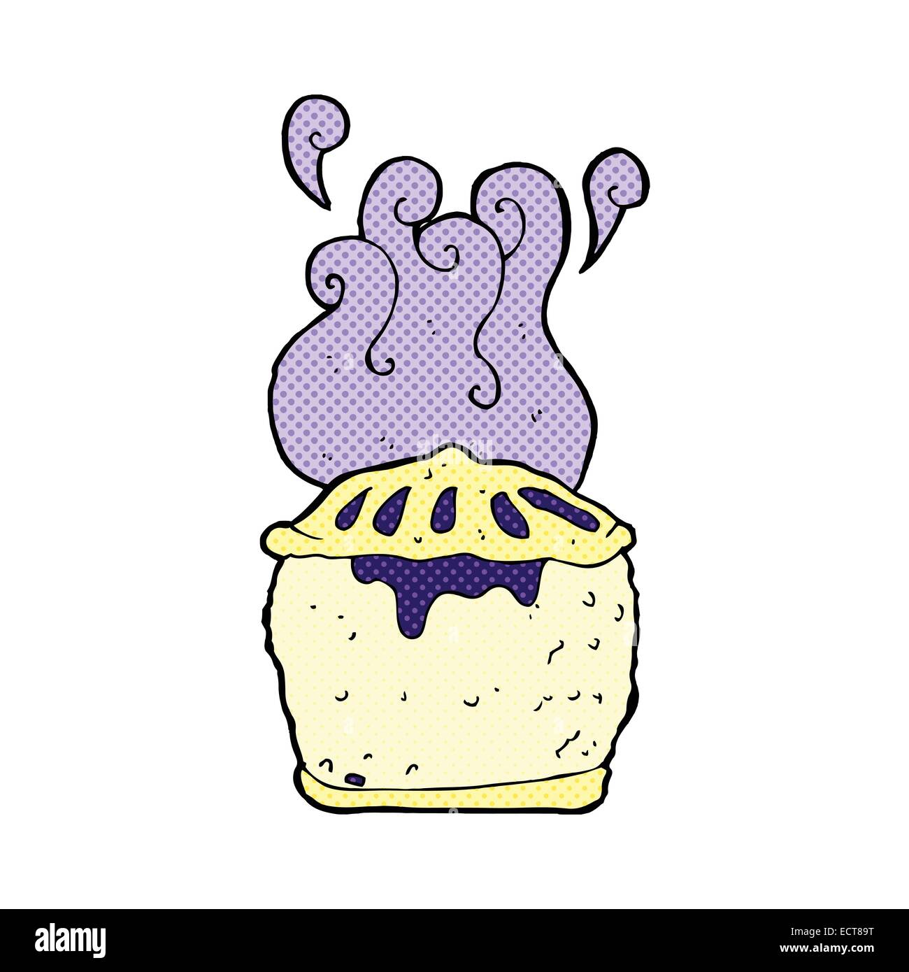 retro comic book style cartoon blueberry pie Stock Vector Image & Art ...