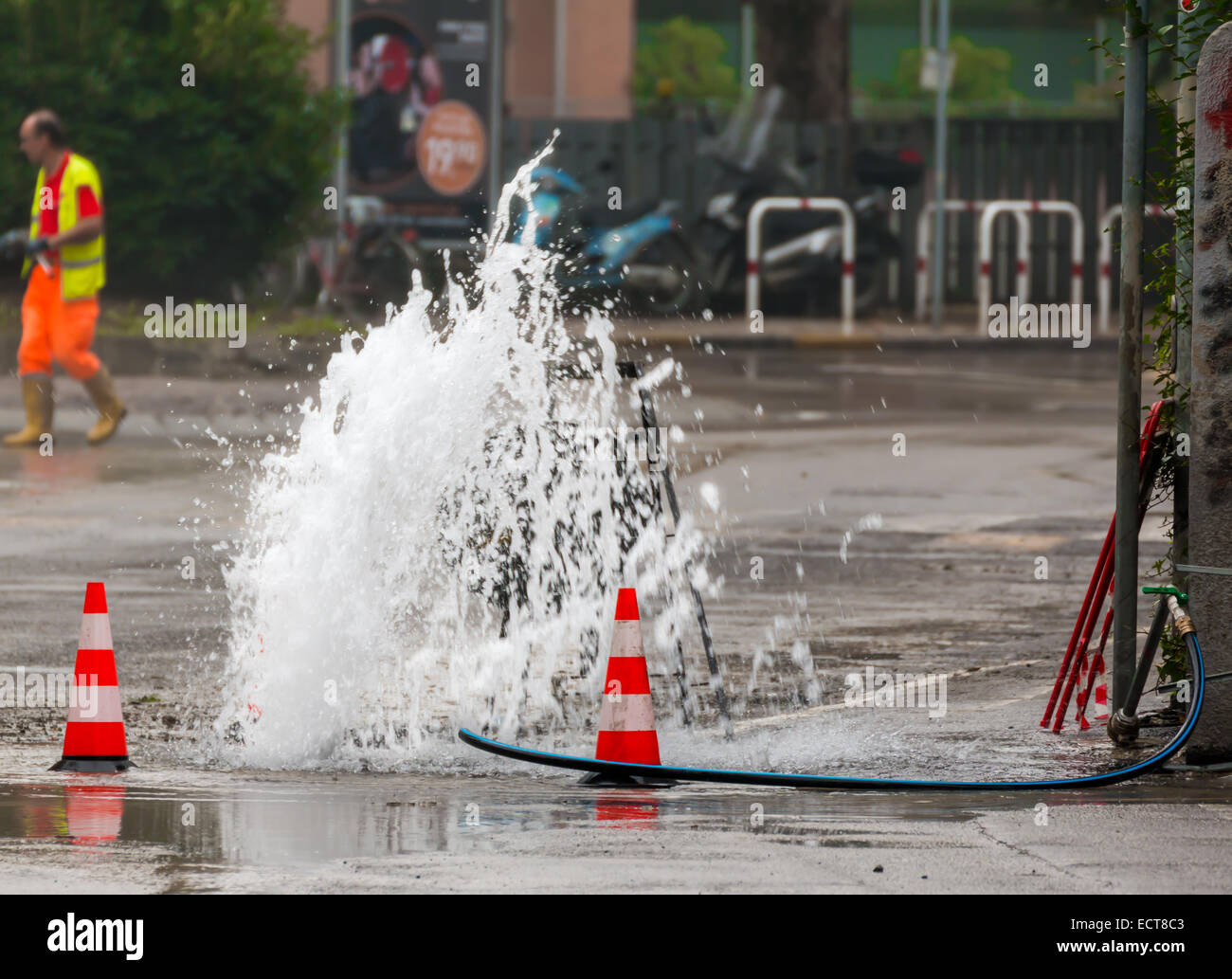 Water pipe break hi-res stock photography and images - Alamy