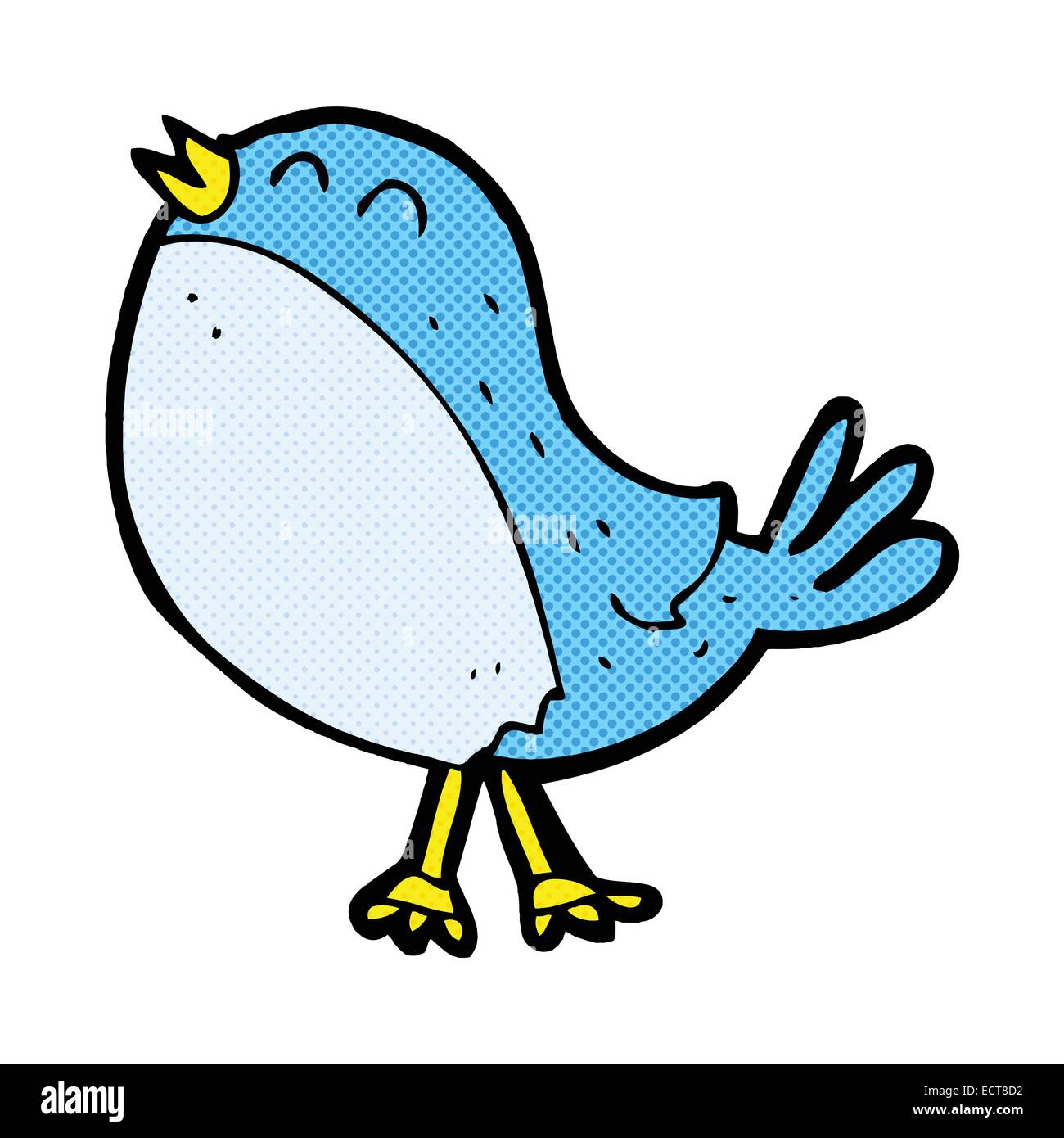 retro comic book style cartoon singing bird Stock Vector Image & Art ...
