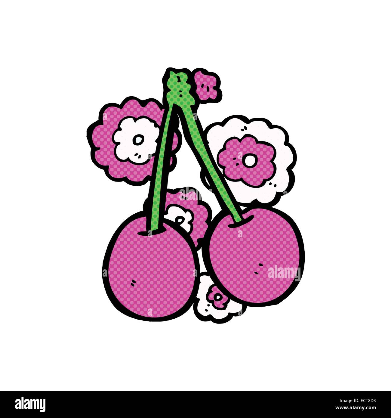 retro comic book style cartoon cherries Stock Vector Image & Art - Alamy