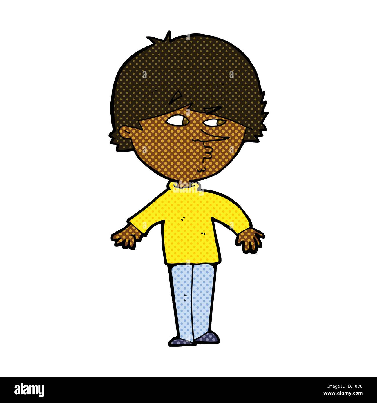 retro comic book style cartoon suspicious man looking over shoulder ...