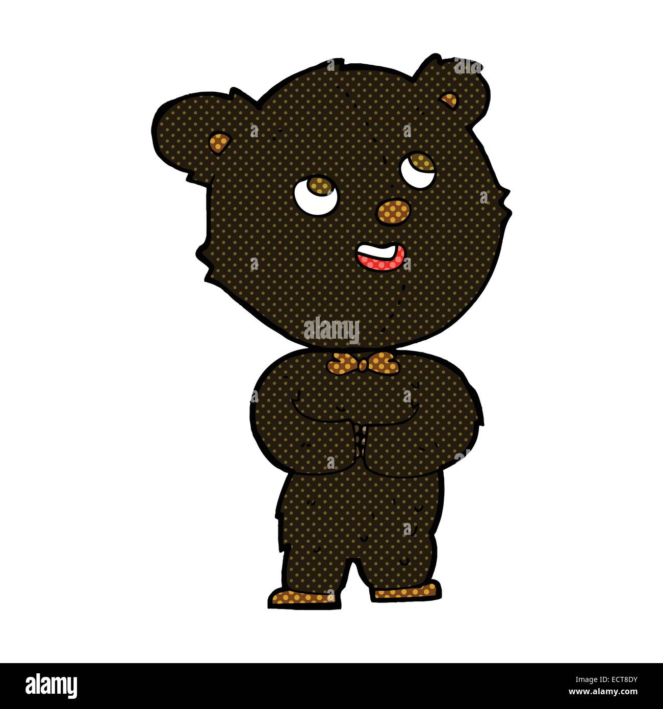 retro comic book style cartoon cute teddy bear Stock Vector Image & Art ...