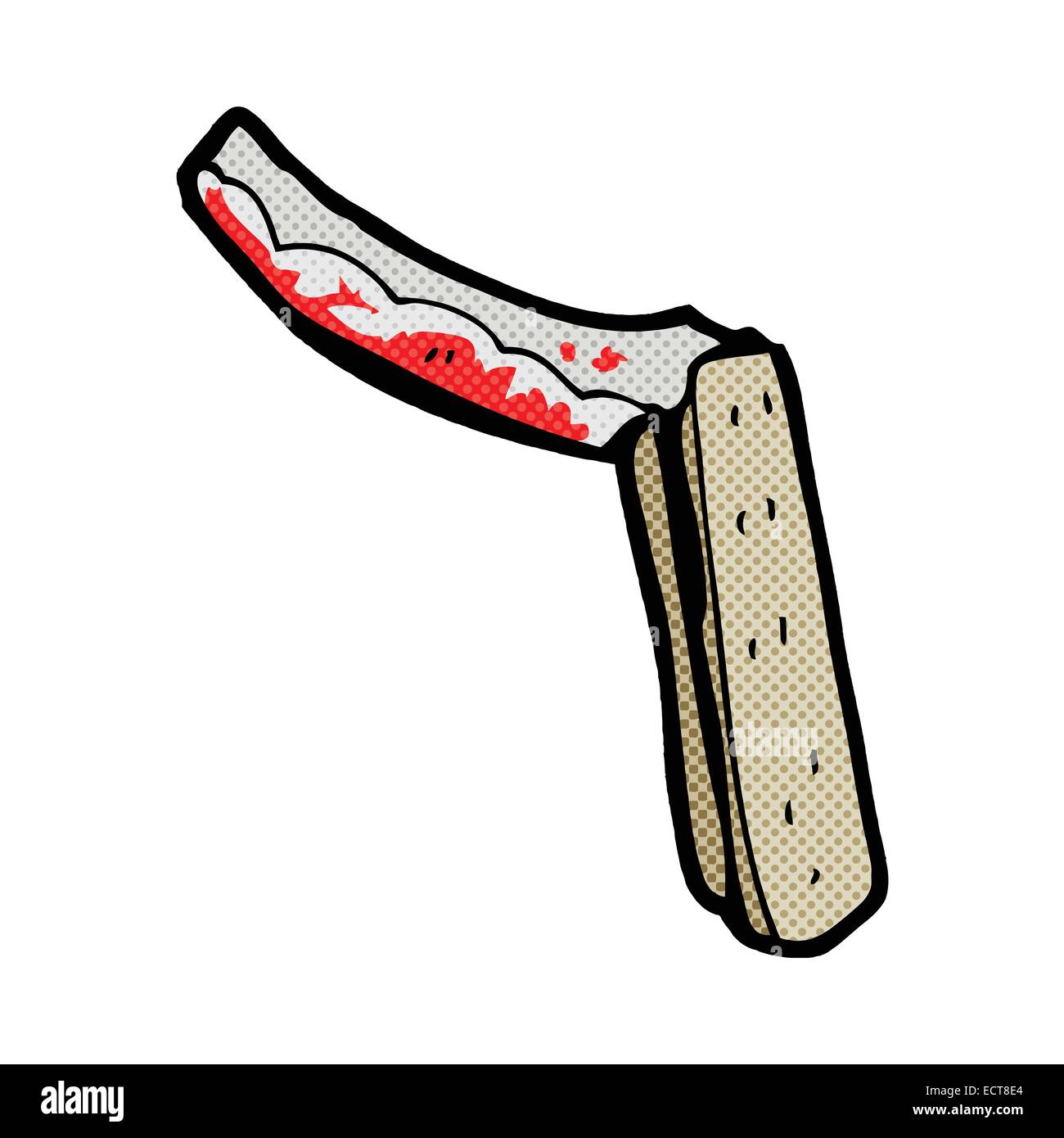 retro comic book style cartoon folding razor Stock Vector Image & Art ...