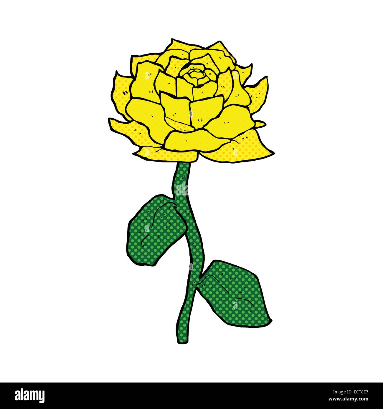 yellow rose retro comic book style cartoon Stock Vector Image & Art - Alamy