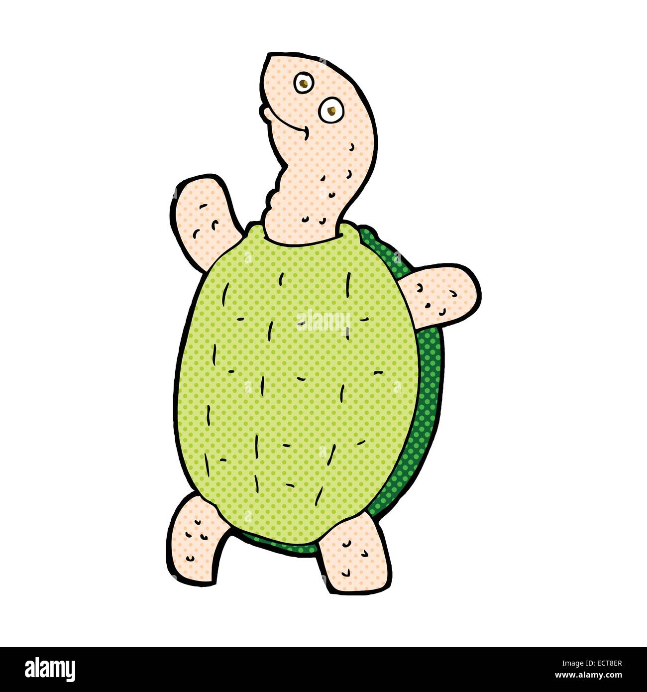 retro comic book style cartoon happy turtle Stock Vector Image & Art ...