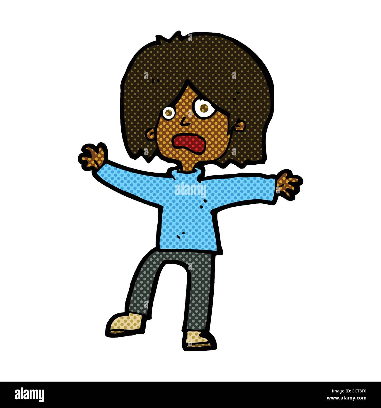 Cartoon book character is afraid hi-res stock photography and images ...