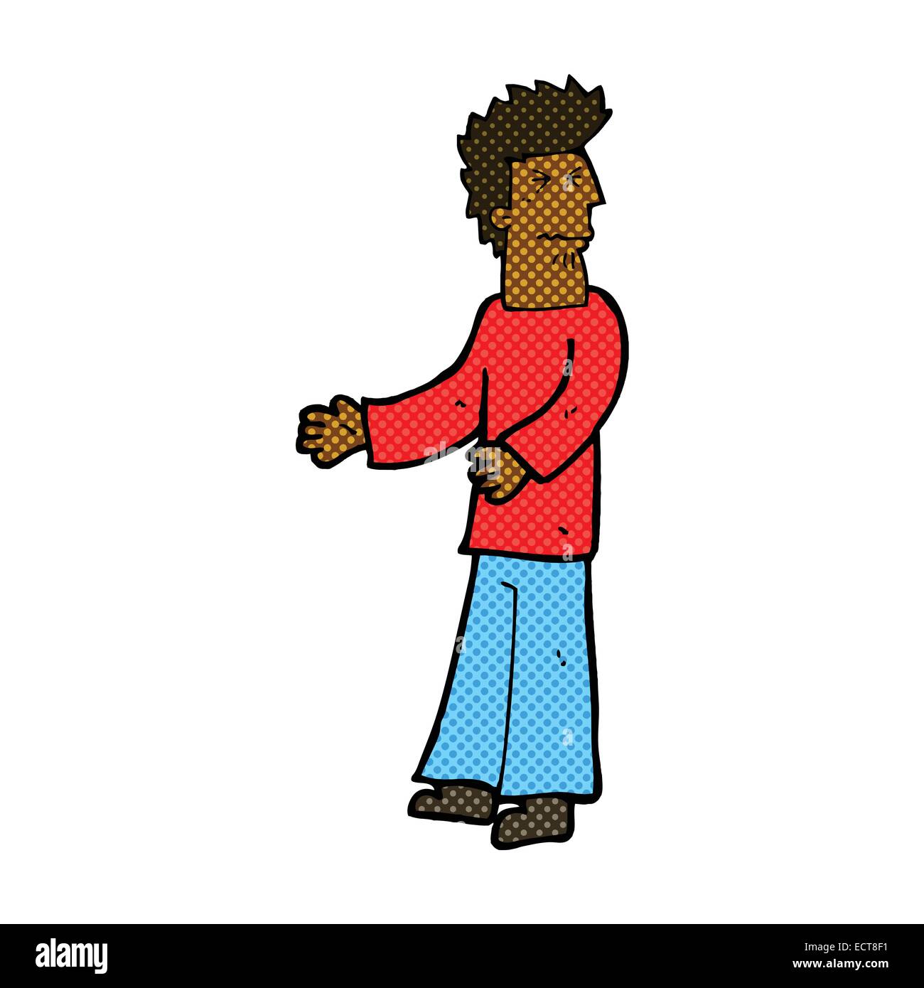 retro comic book style cartoon disgusted man Stock Vector Image & Art ...