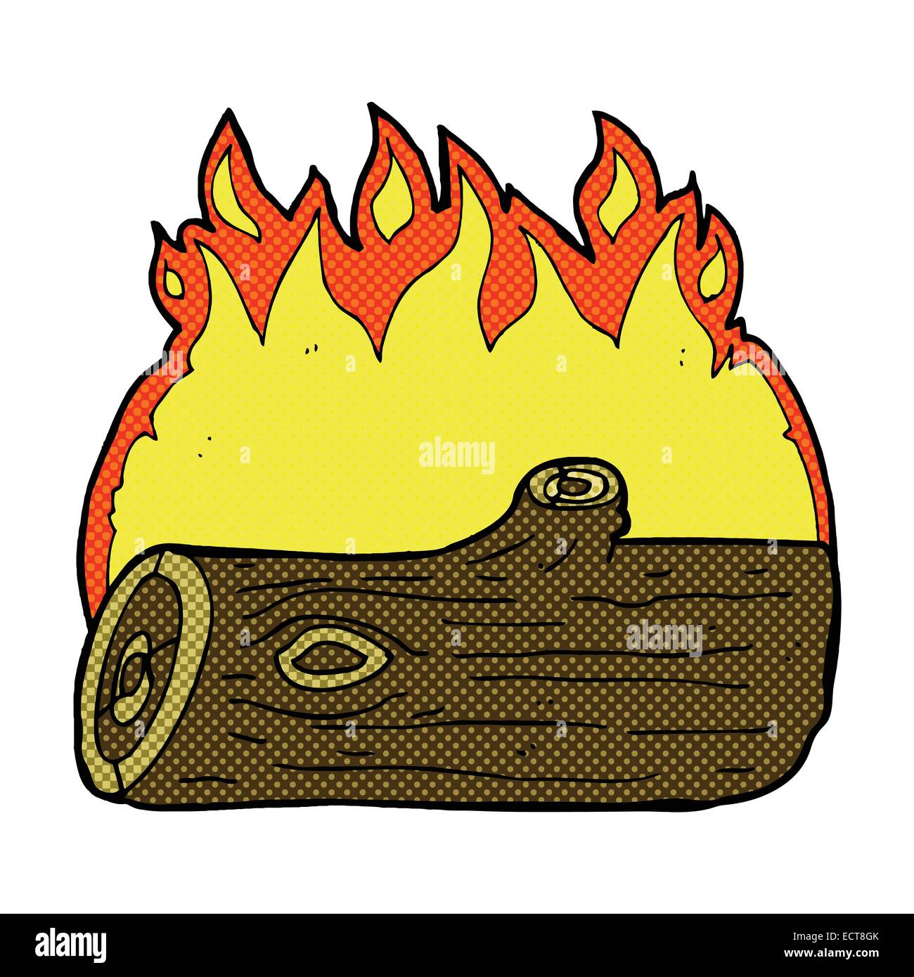 Burning log drawing hi-res stock photography and images - Alamy