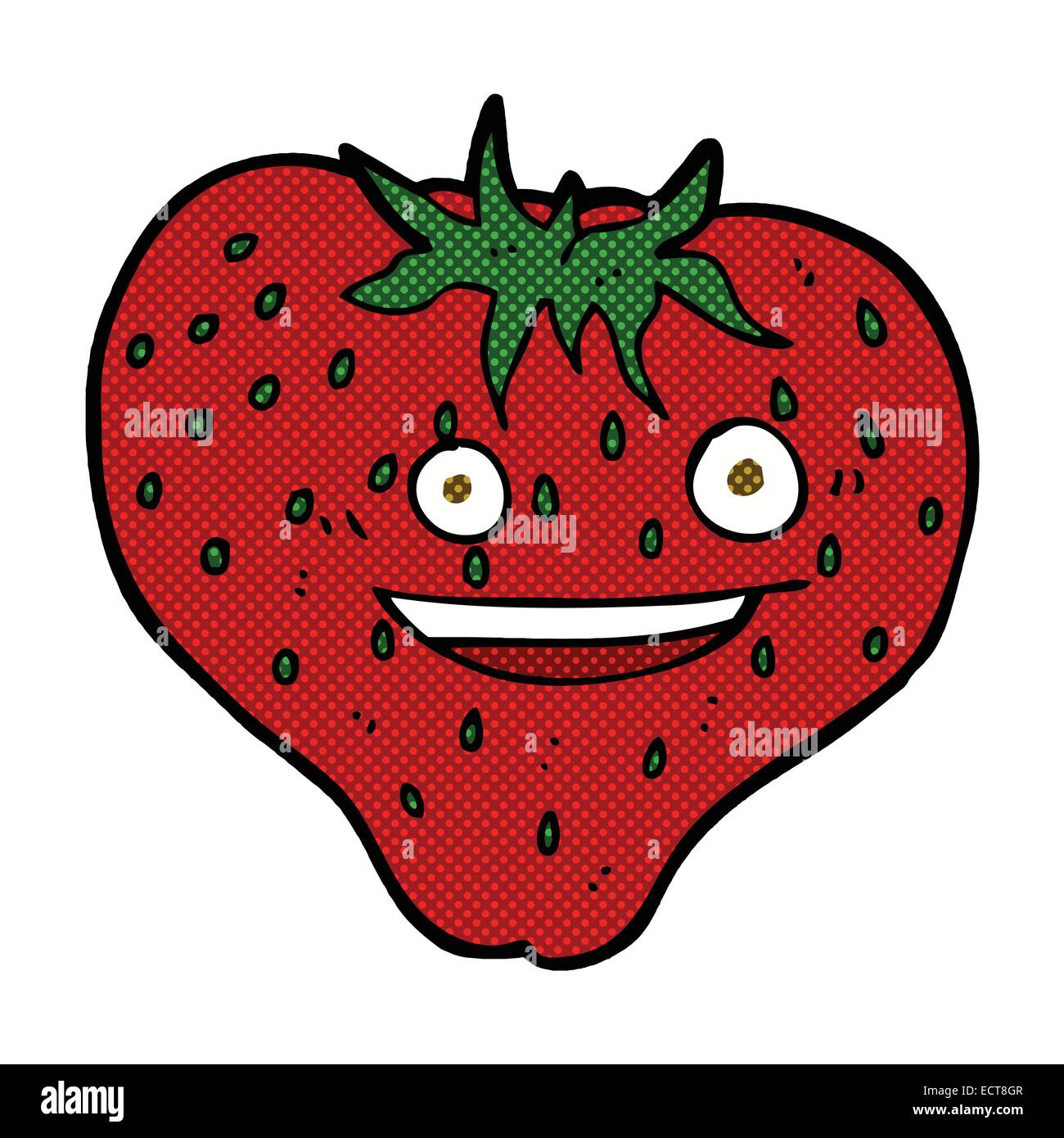 retro comic book style cartoon strawberry Stock Vector Image & Art - Alamy