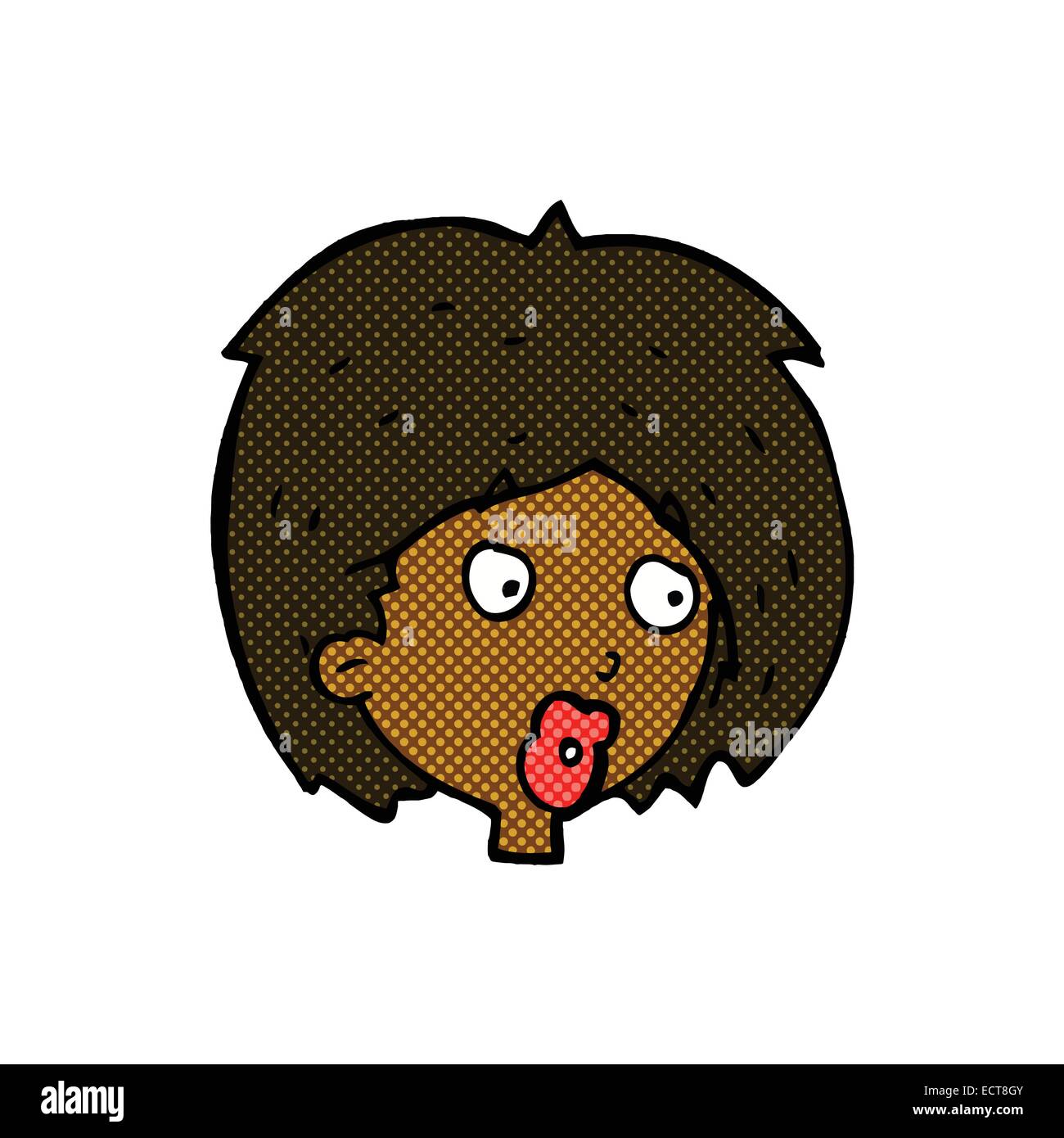 retro comic book style cartoon woman looking Stock Vector Image & Art ...