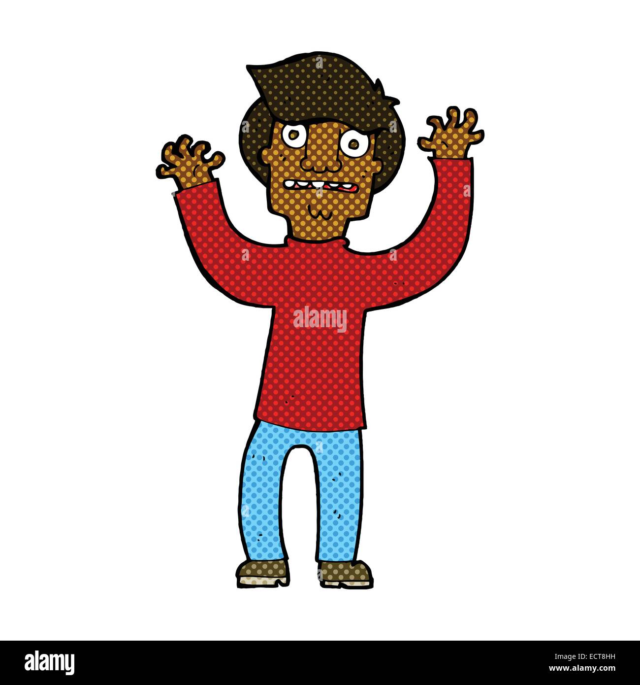 Cartoon book character is afraid hi-res stock photography and images ...