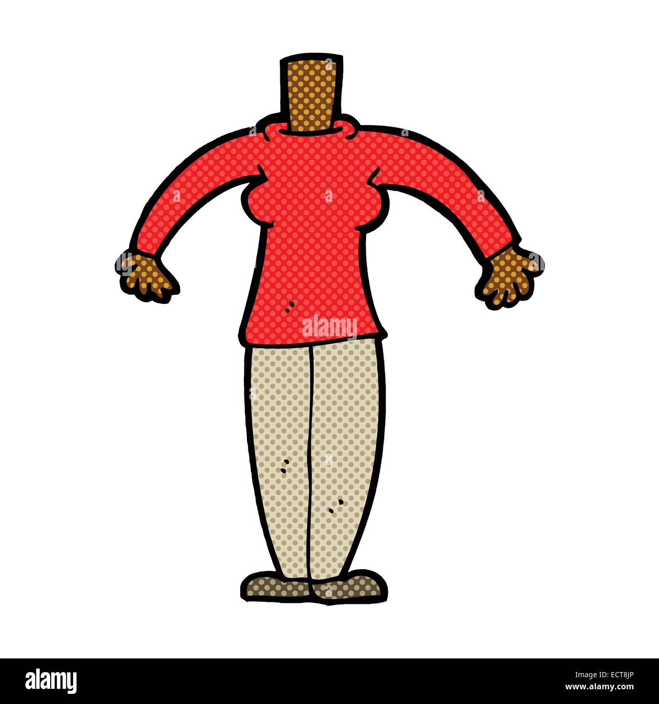 retro comic book style cartoon female body Stock Vector Image & Art - Alamy