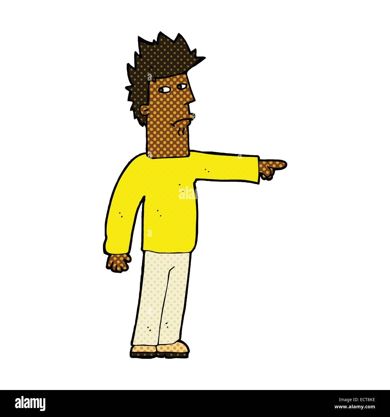 retro comic book style cartoon man pointing Stock Vector Image & Art ...