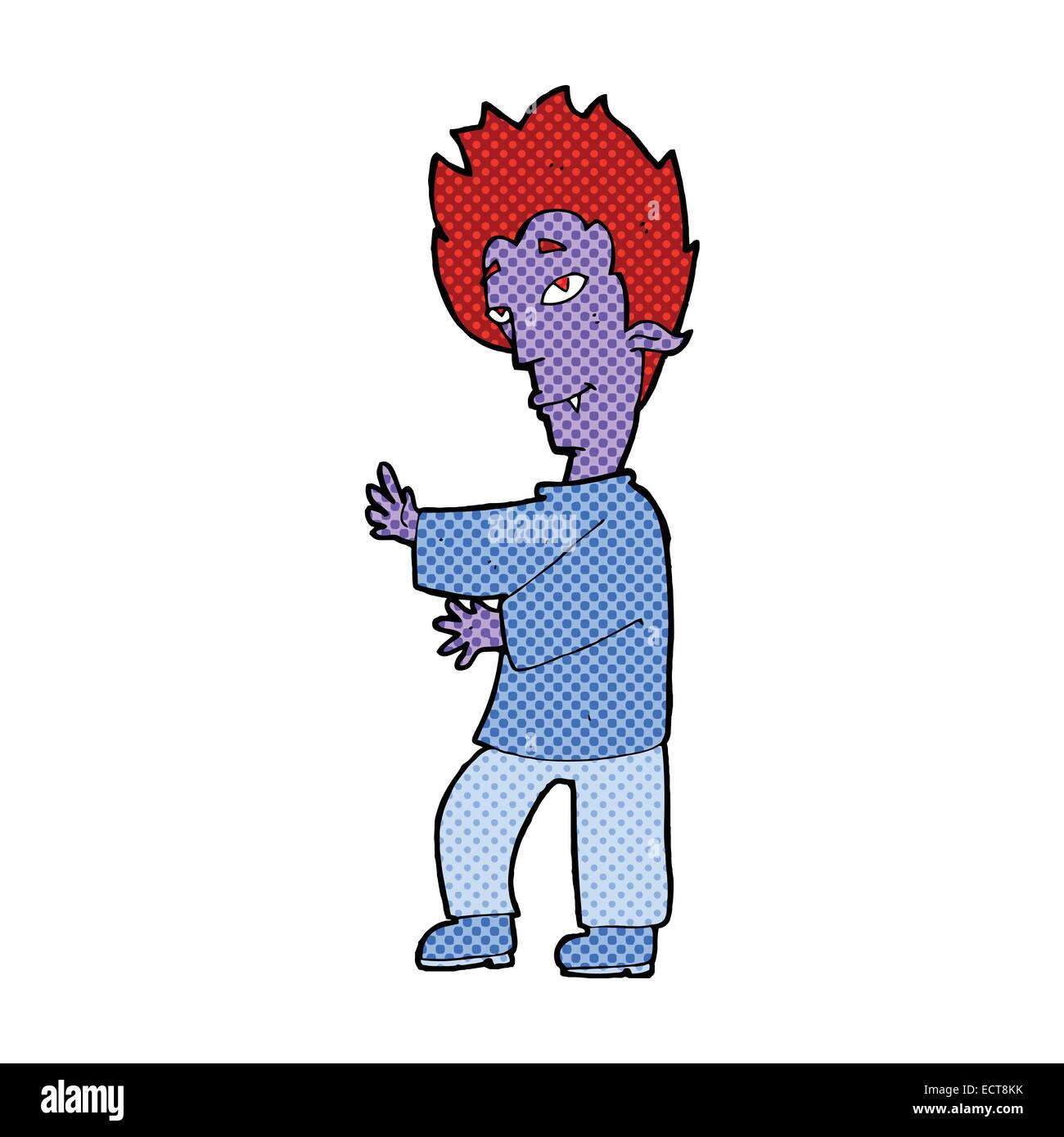 retro comic book style cartoon vampire Stock Vector Image & Art - Alamy