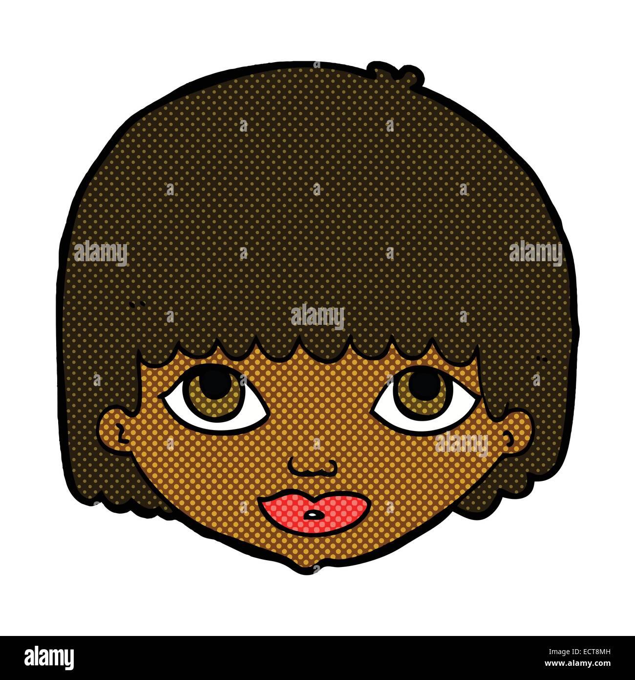 retro comic book style cartoon female face Stock Vector Image & Art - Alamy