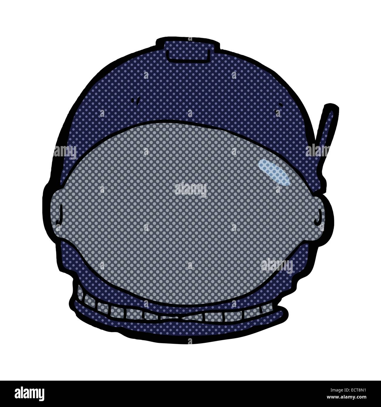 retro comic book style cartoon astronaut face Stock Vector Image & Art ...
