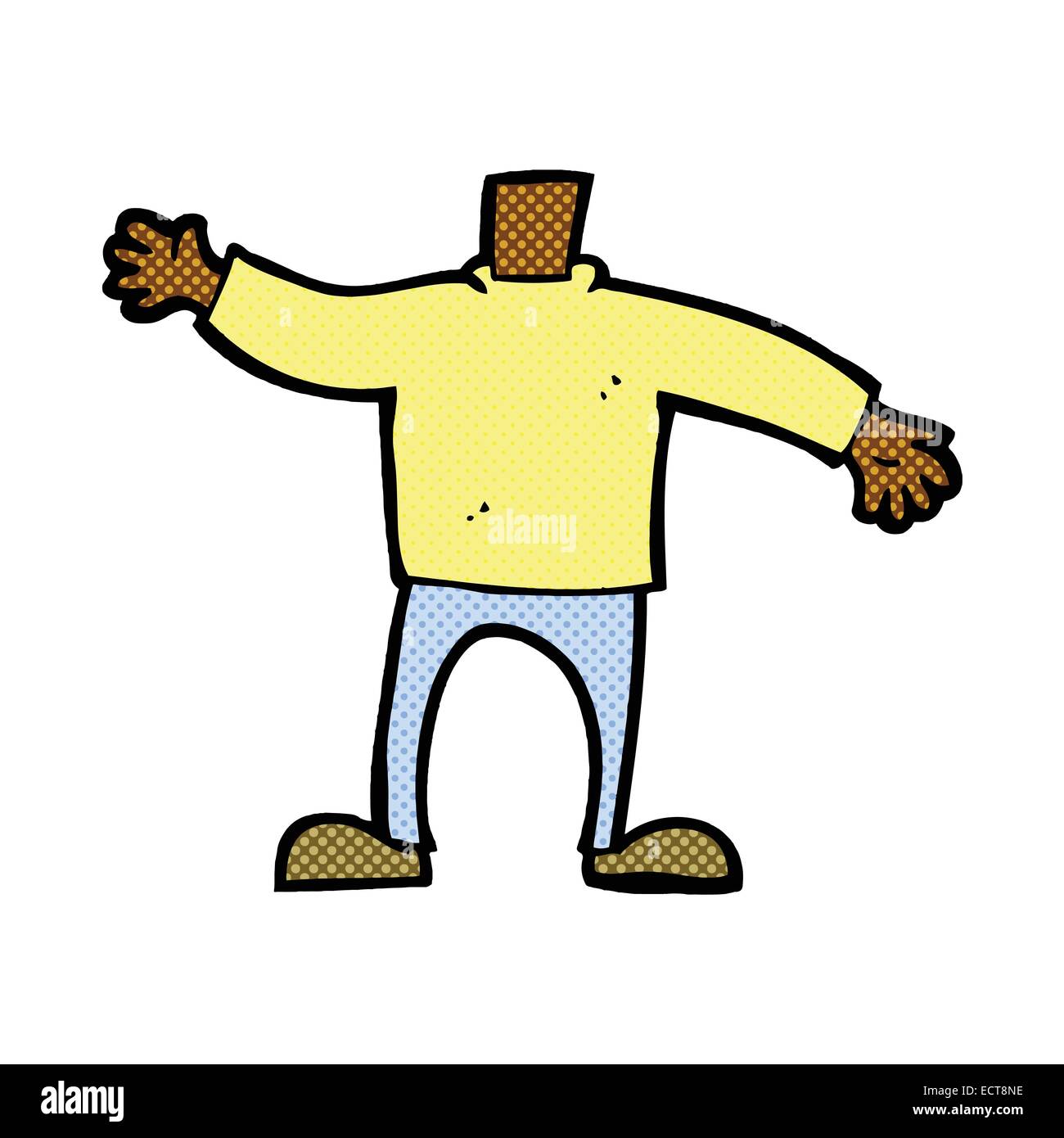 retro comic book style cartoon body waving arms (mix and match retro ...