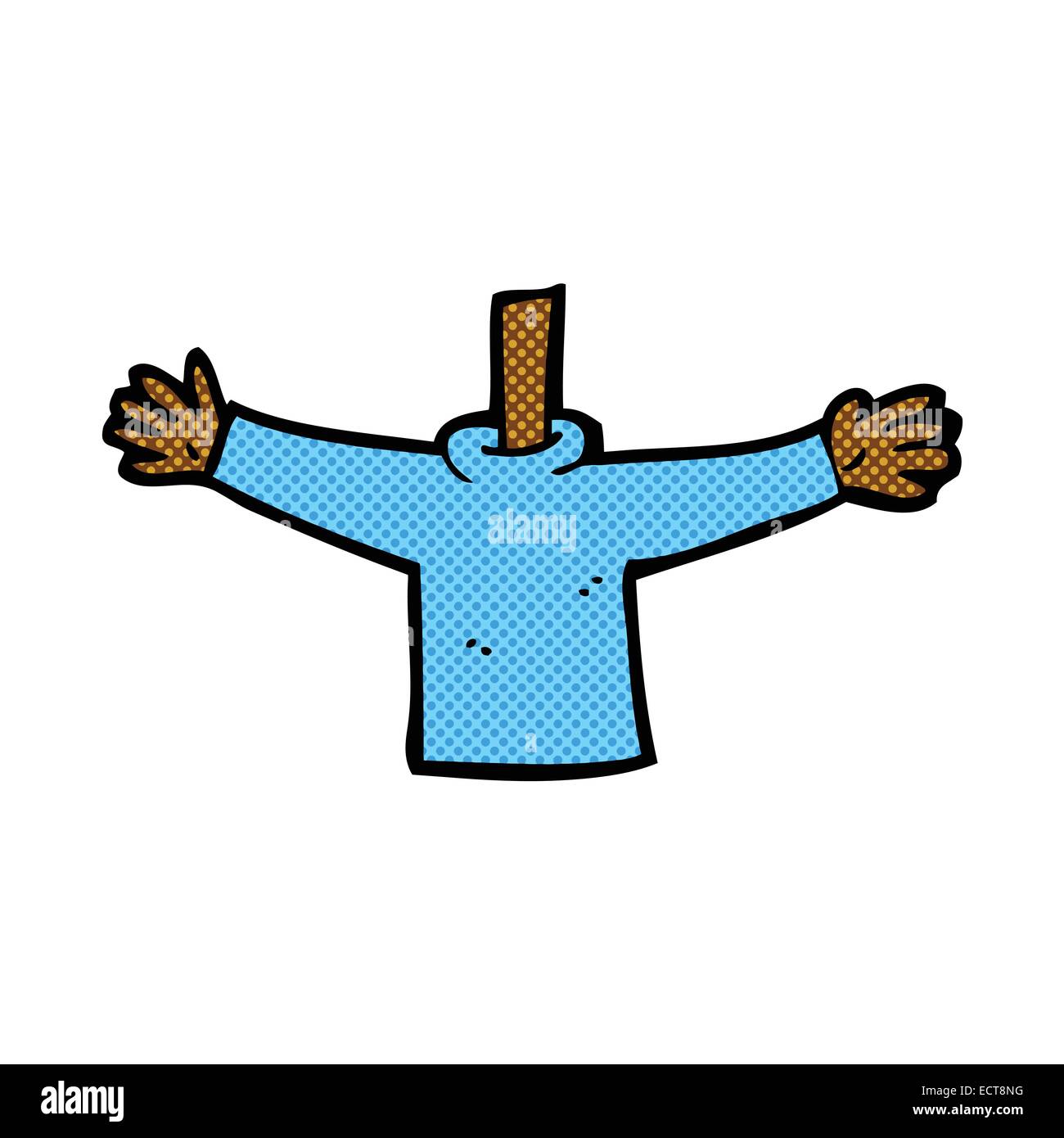 retro comic book style cartoon body waving arms (mix and match retro ...