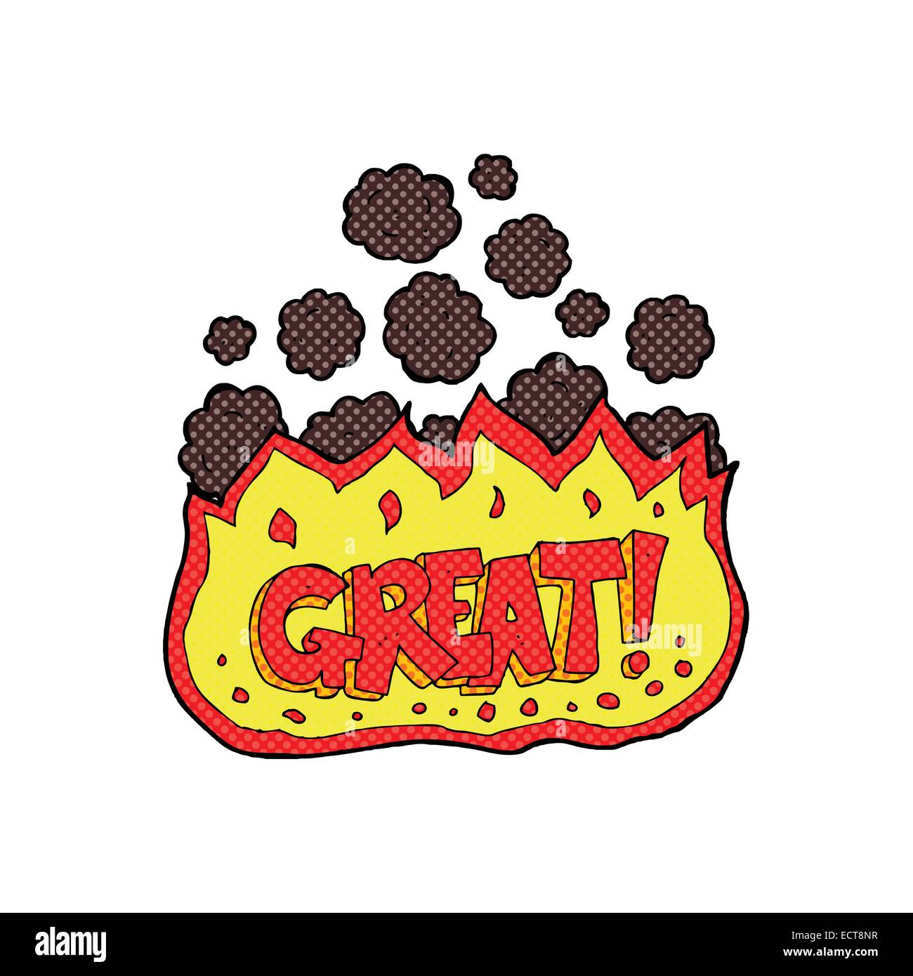 retro comic book style cartoon great symbol Stock Vector Image & Art ...