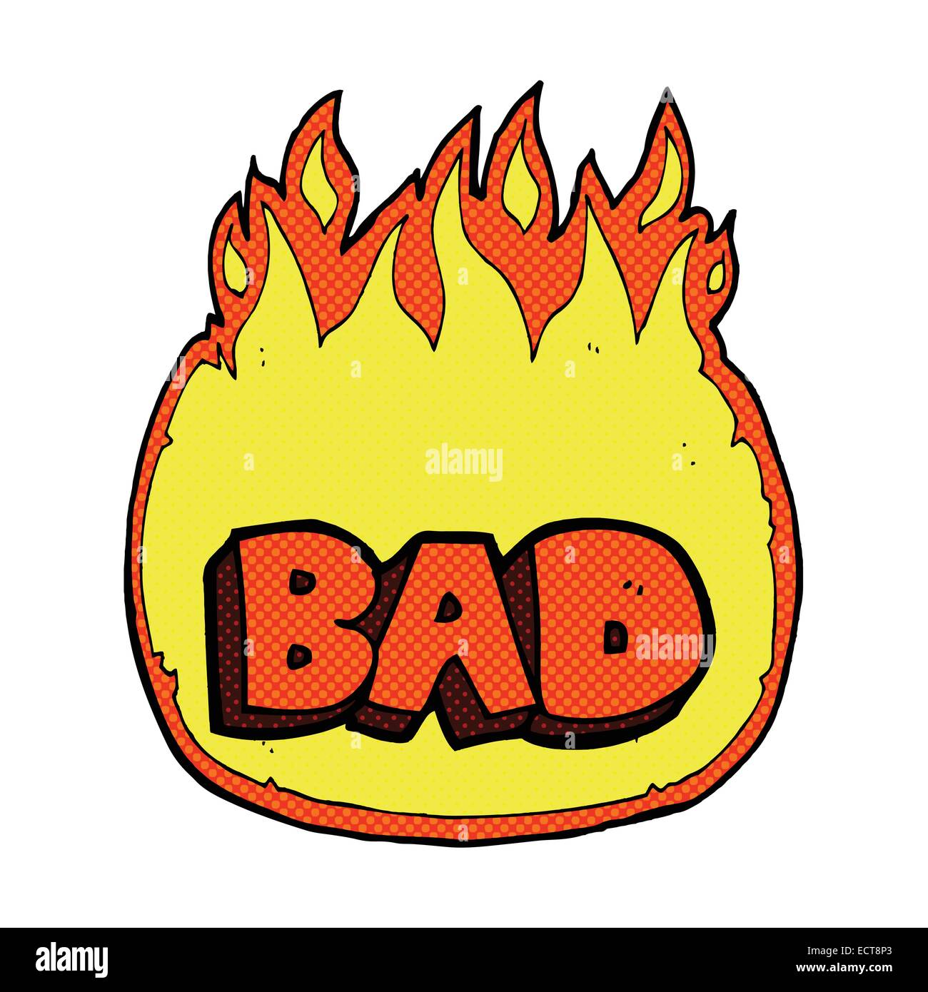 retro comic book style cartoon bad sign Stock Vector Image & Art - Alamy