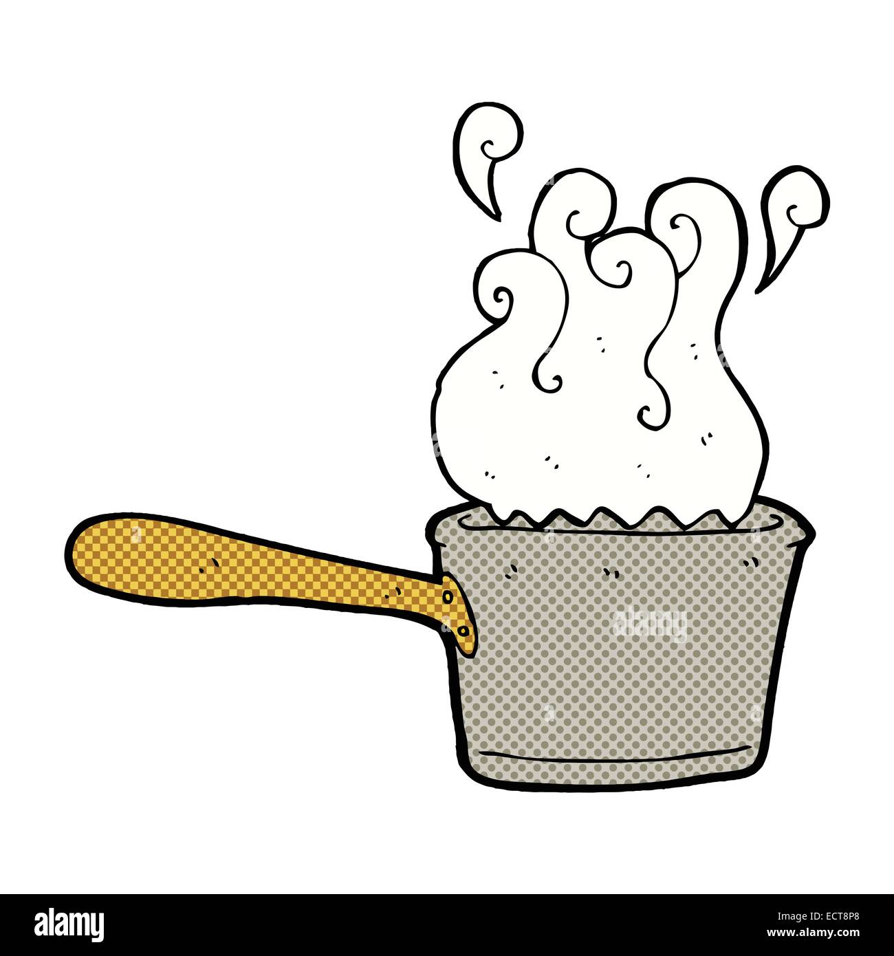retro comic book style cartoon kitchen pan Stock Vector Image & Art - Alamy