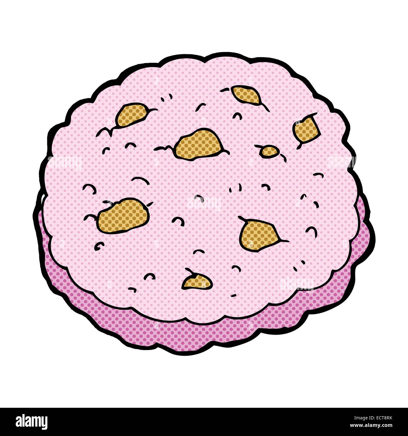 pink cookie retro comic book style cartoon Stock Vector Image & Art - Alamy