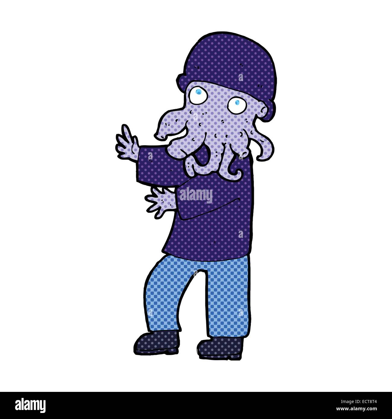 retro comic book style cartoon monster man Stock Vector Image & Art - Alamy