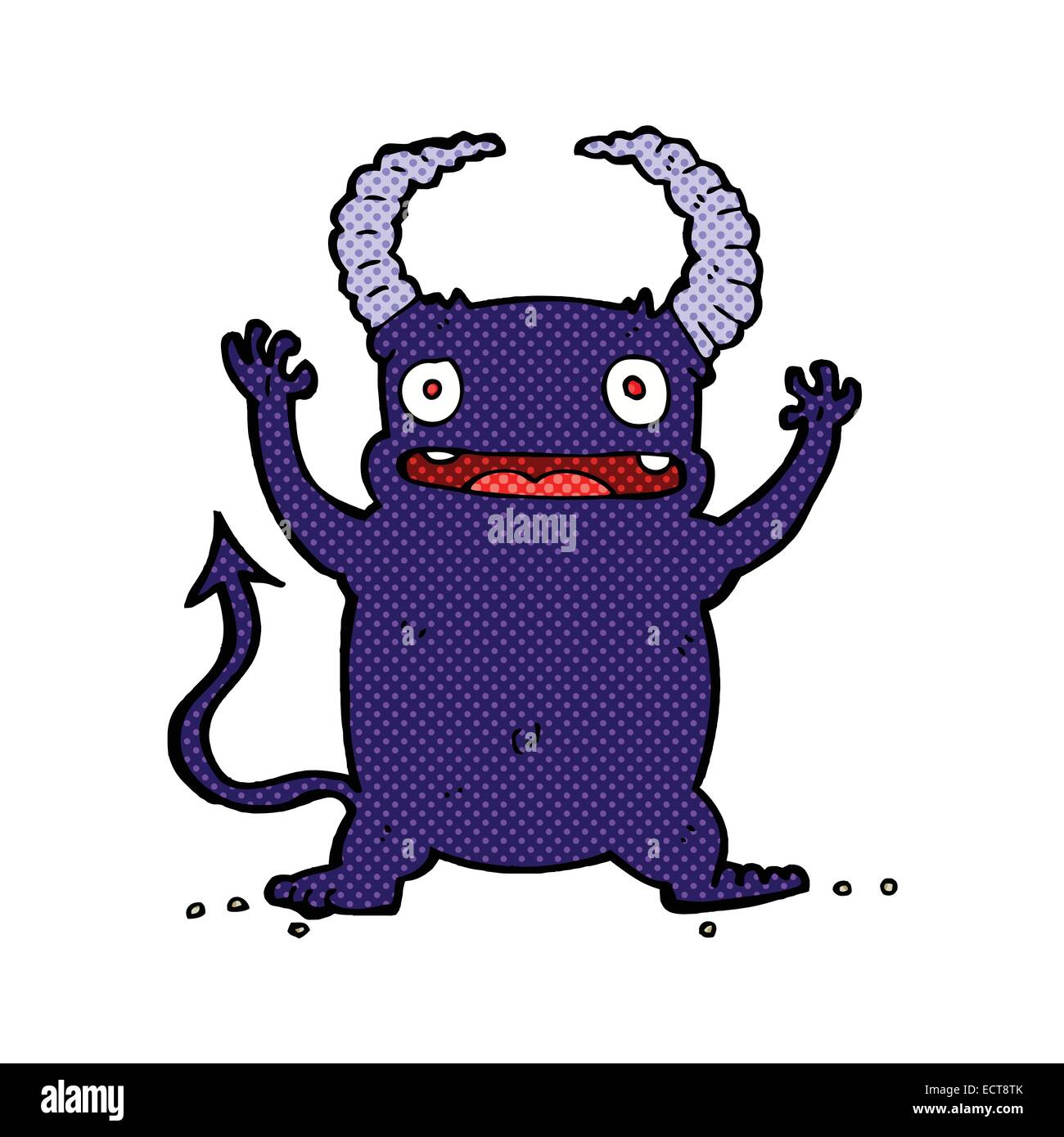 retro comic book style cartoon little devil Stock Vector Image & Art ...