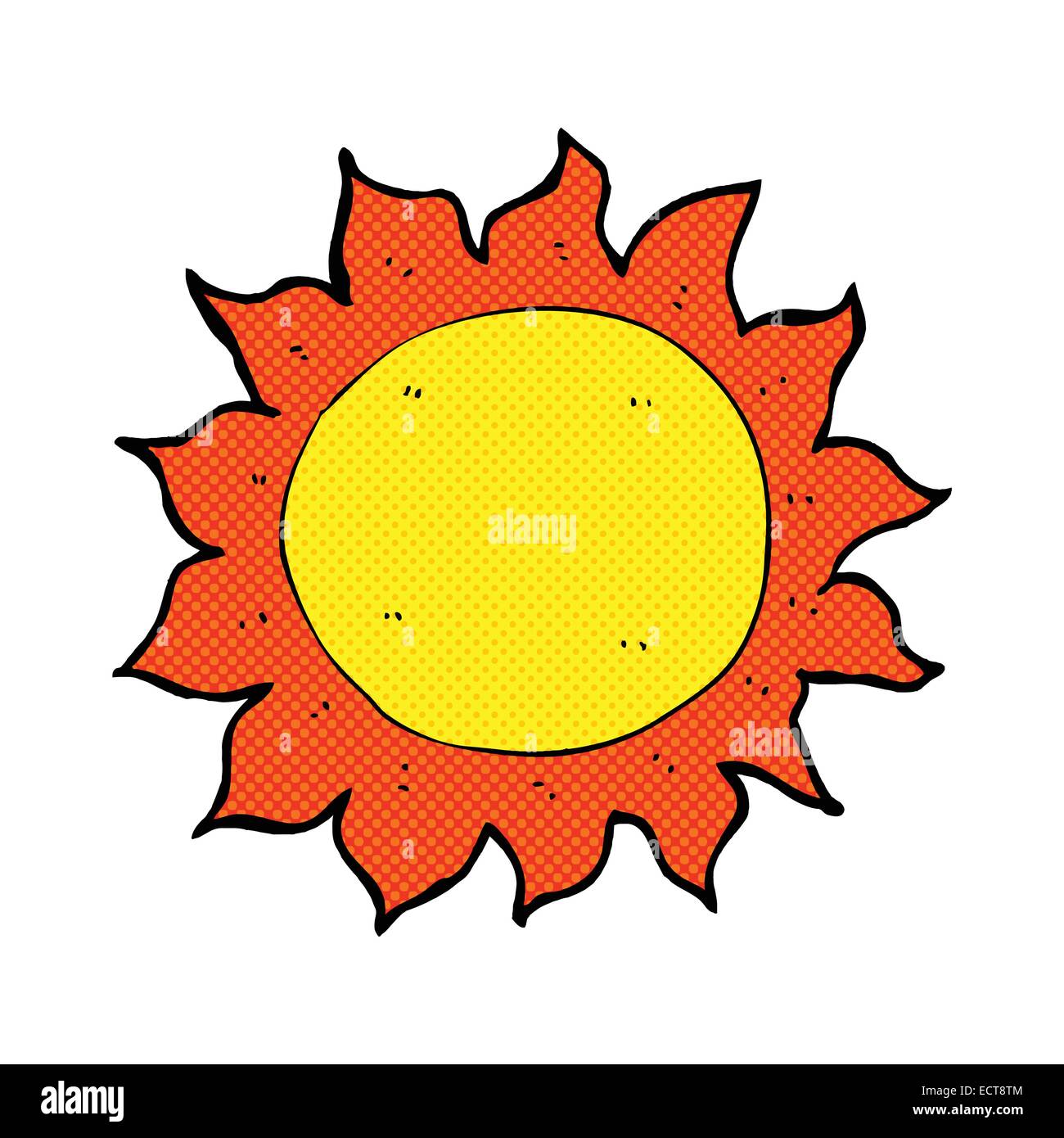 retro comic book style cartoon sun Stock Vector Image & Art - Alamy