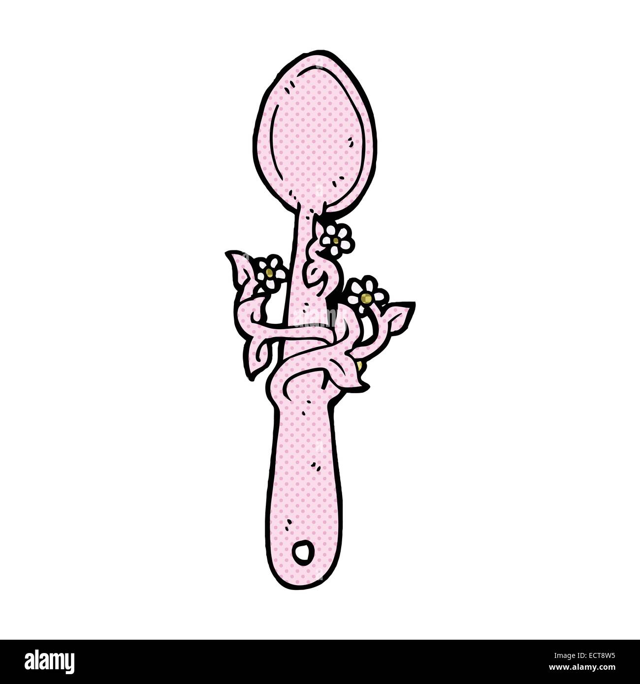 retro comic book style cartoon wooden spoon Stock Vector Image & Art ...