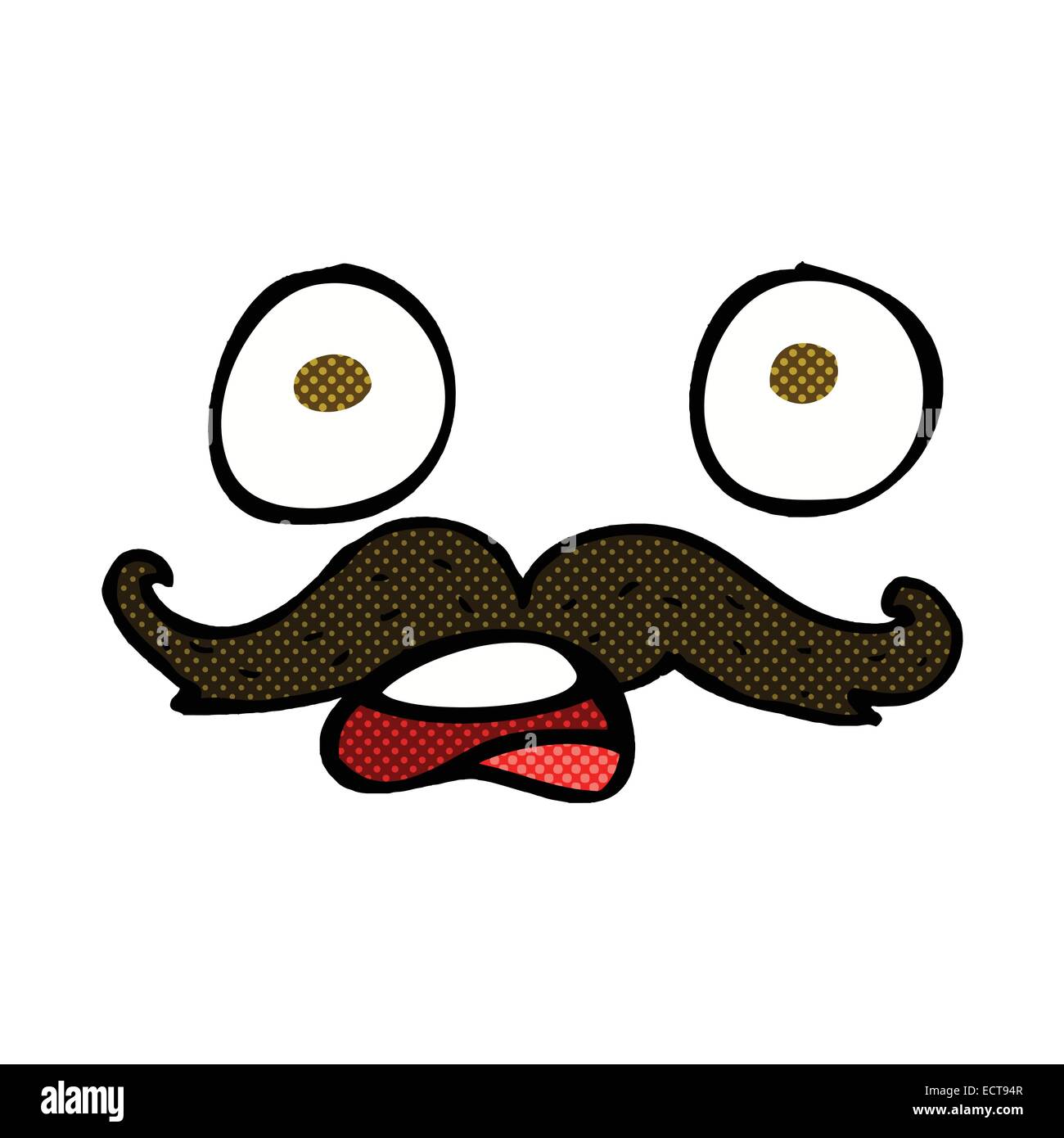 retro comic book style cartoon mustache face Stock Vector Image & Art ...