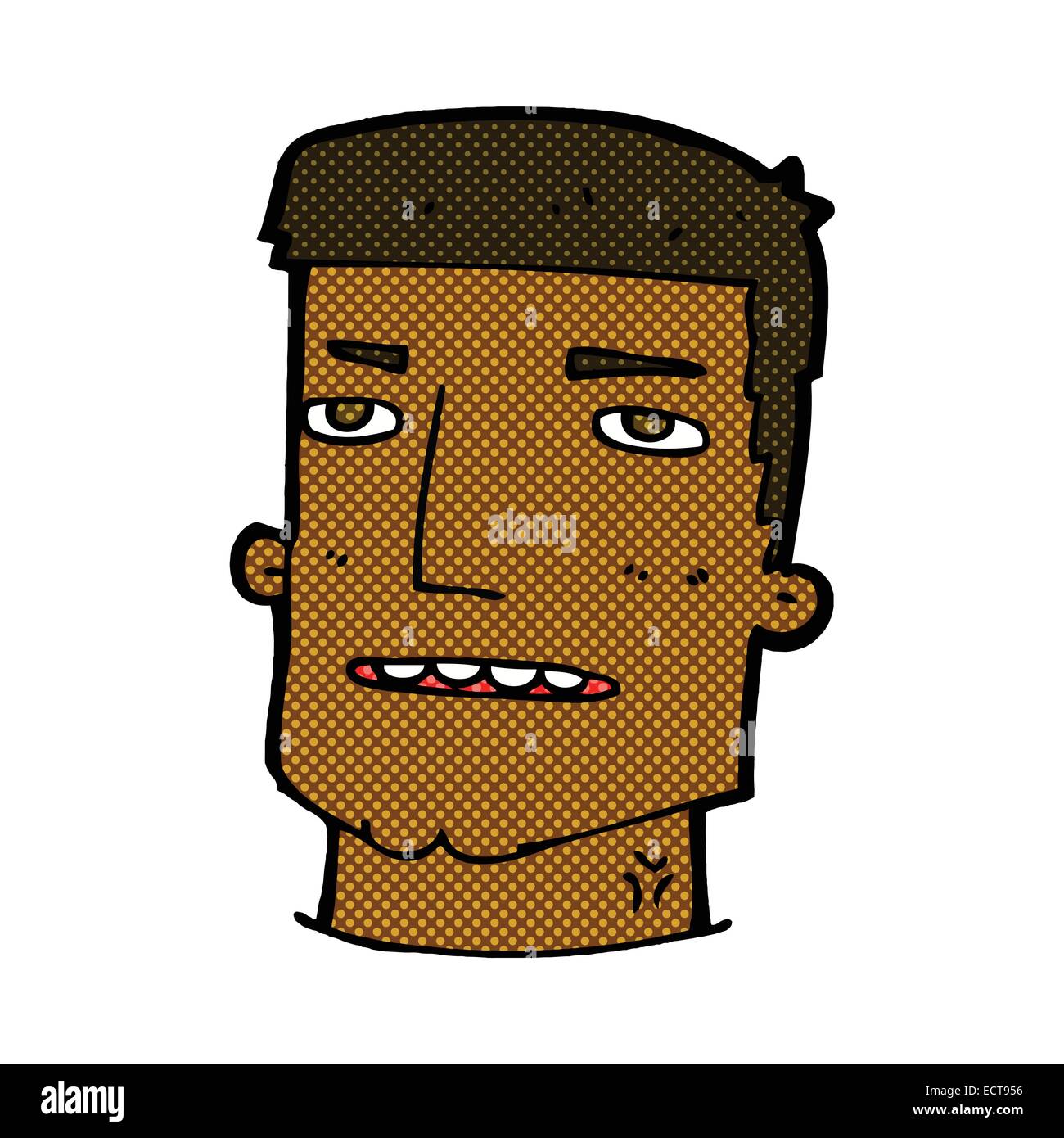 retro comic book style cartoon male head Stock Vector Image & Art - Alamy