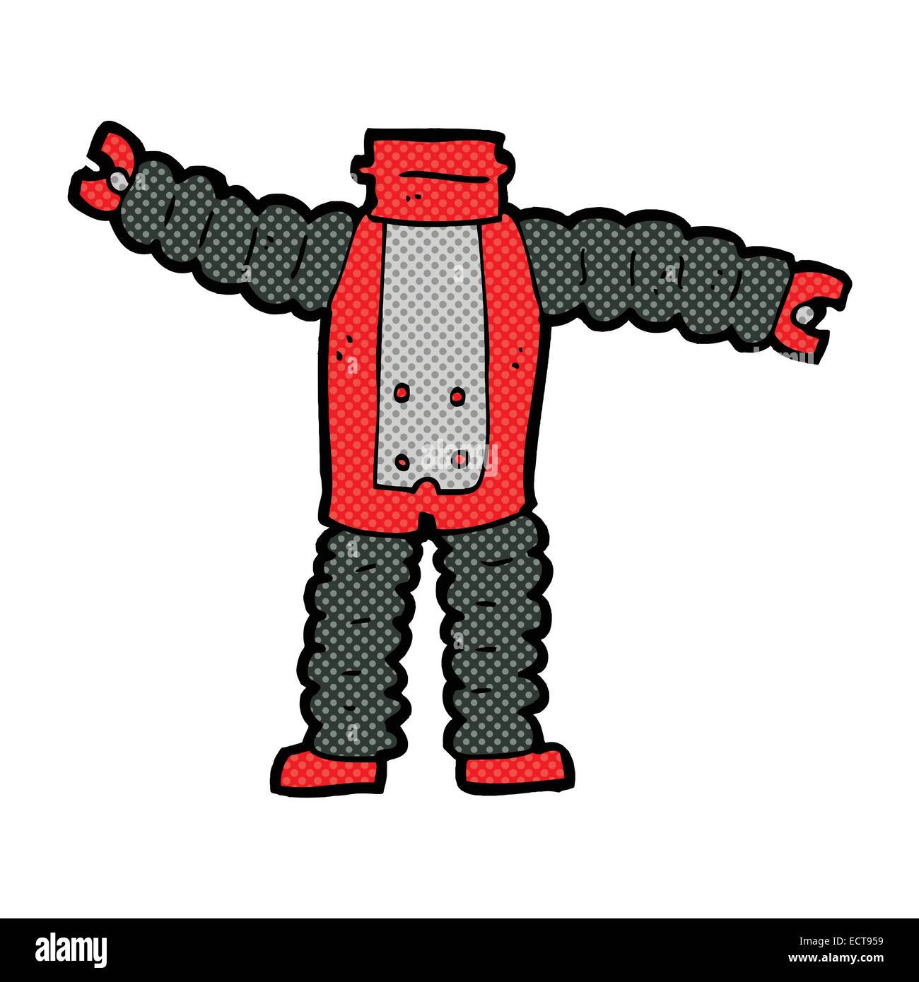 retro comic book style cartoon robot body (mix and match retro comic ...