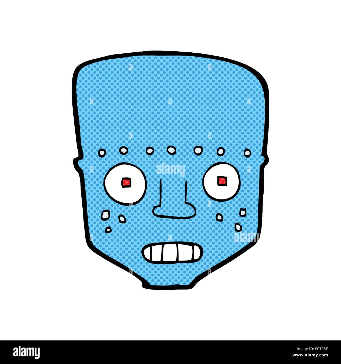 retro comic book style cartoon robot head Stock Vector Image & Art - Alamy