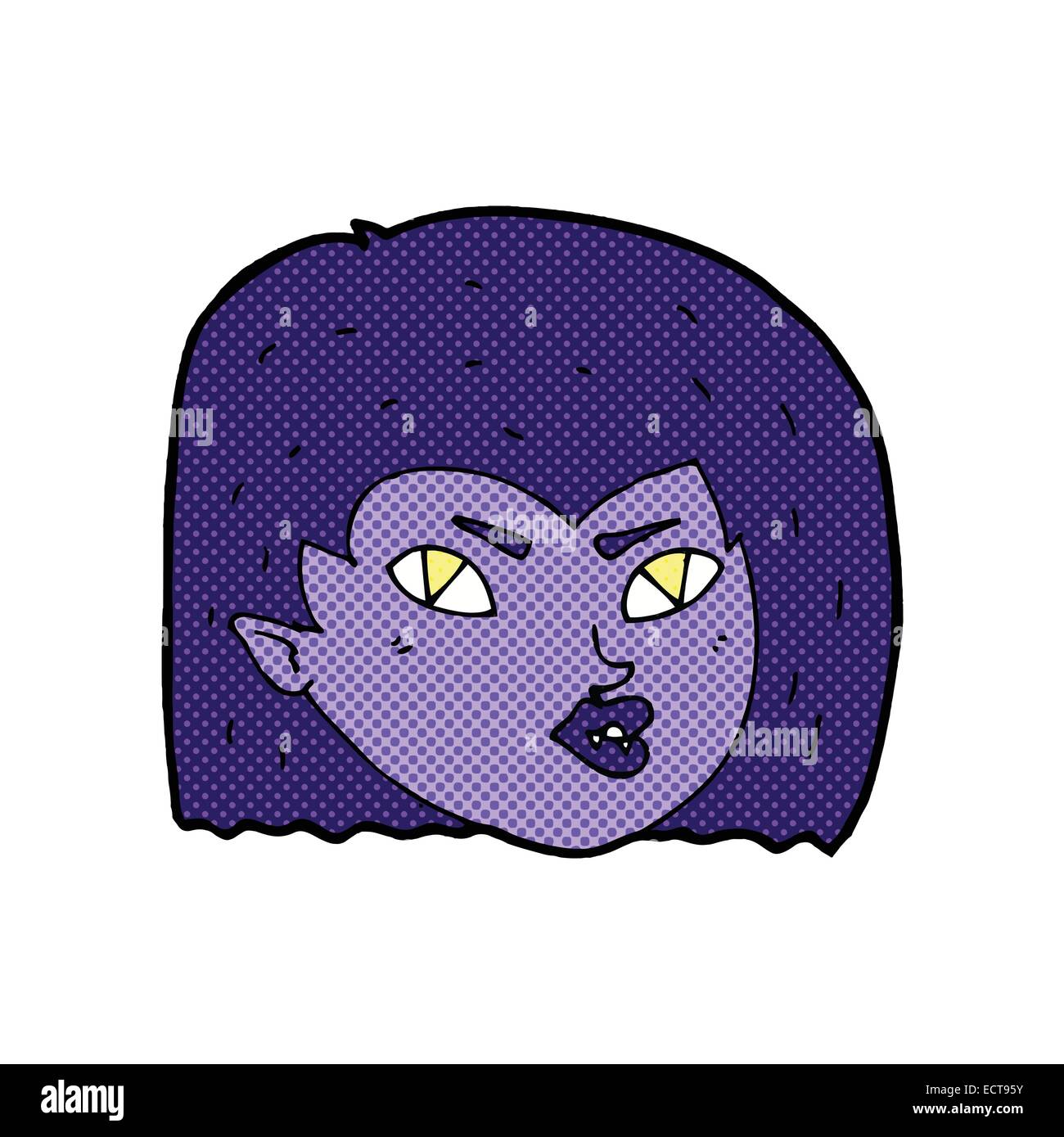 retro comic book style cartoon vampire face Stock Vector Image & Art ...