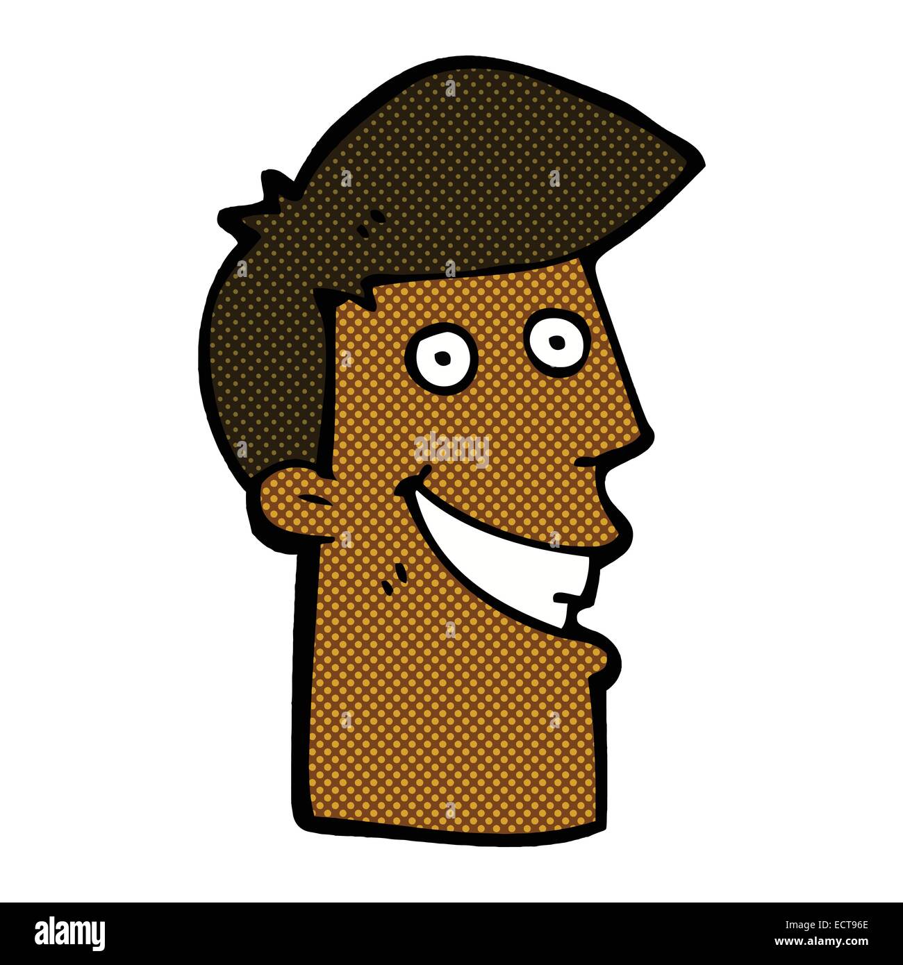 retro comic book style cartoon grinning man Stock Vector Image & Art ...