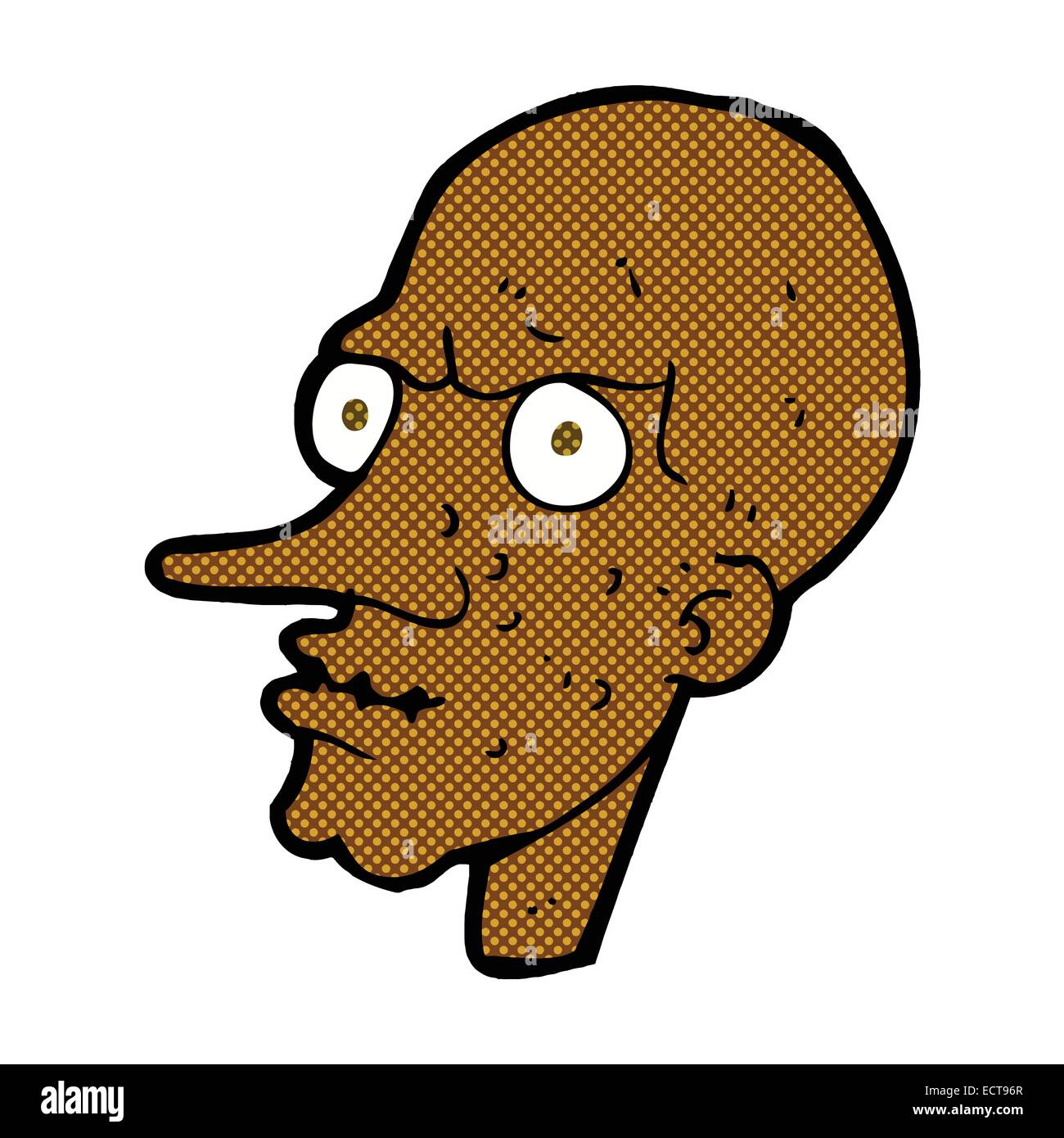 retro comic book style cartoon evil old man Stock Vector Image & Art ...