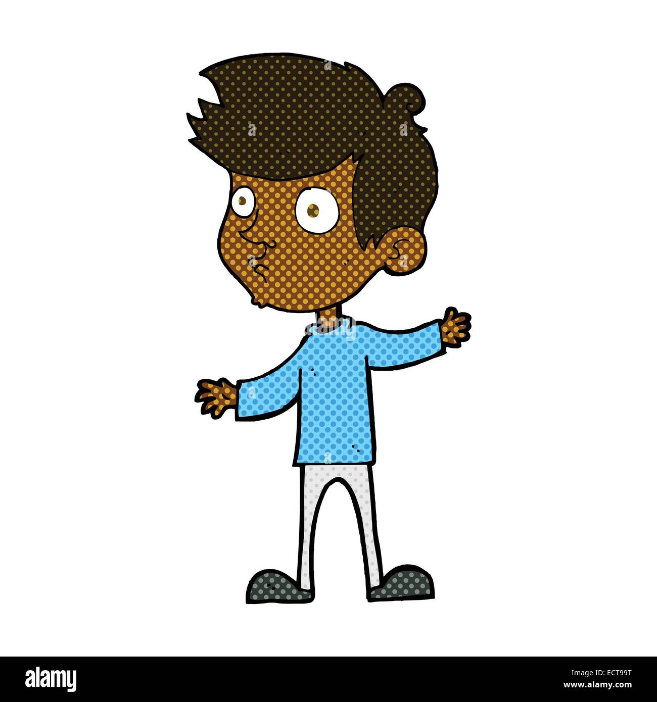retro comic book style cartoon curious boy Stock Vector Image & Art - Alamy