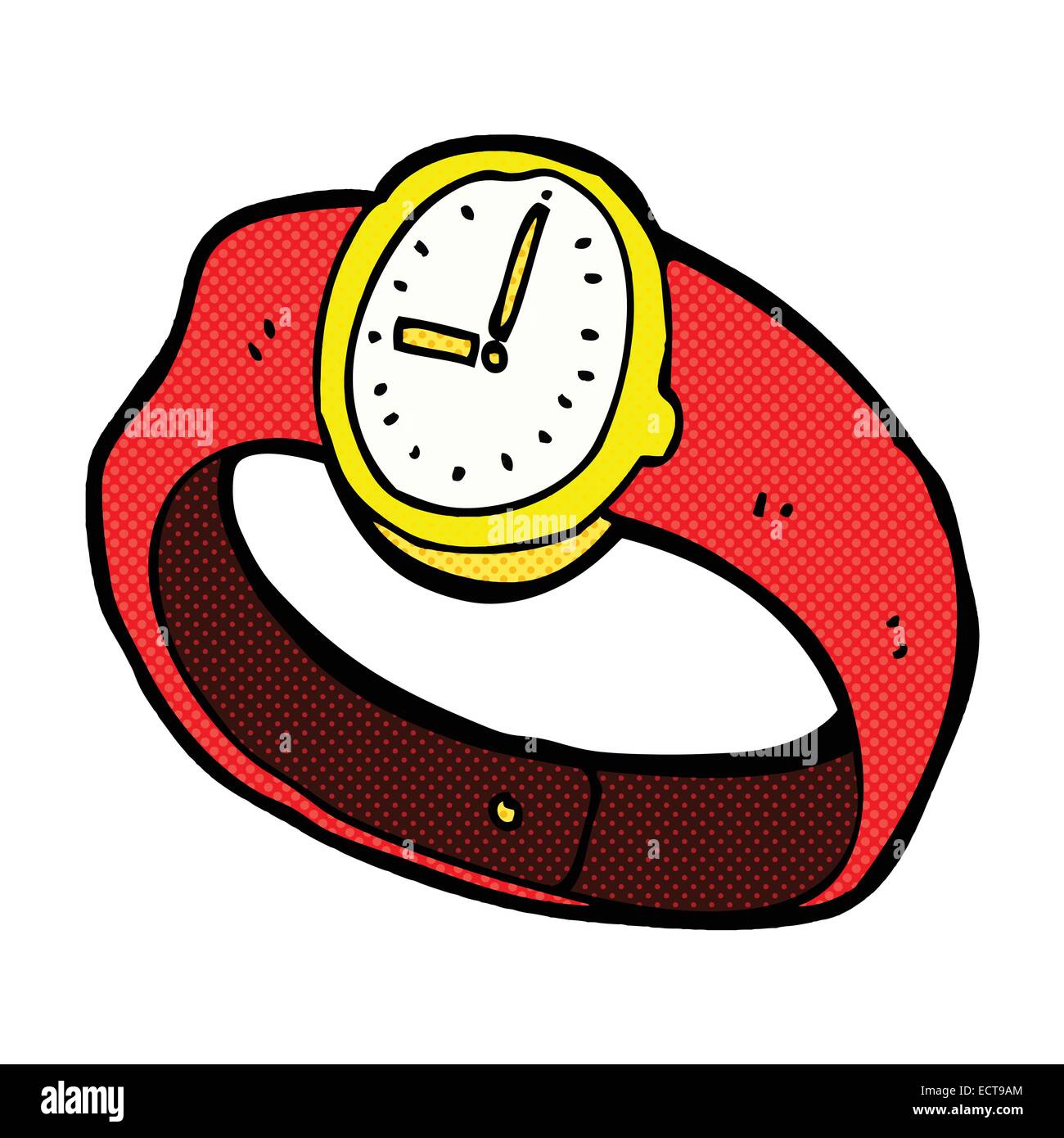 retro comic book style cartoon wrist watch Stock Vector Image & Art - Alamy