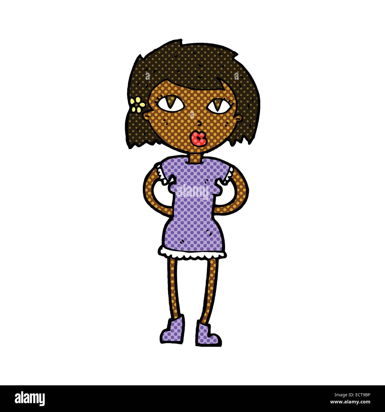 retro comic book style cartoon woman Stock Vector Image & Art - Alamy