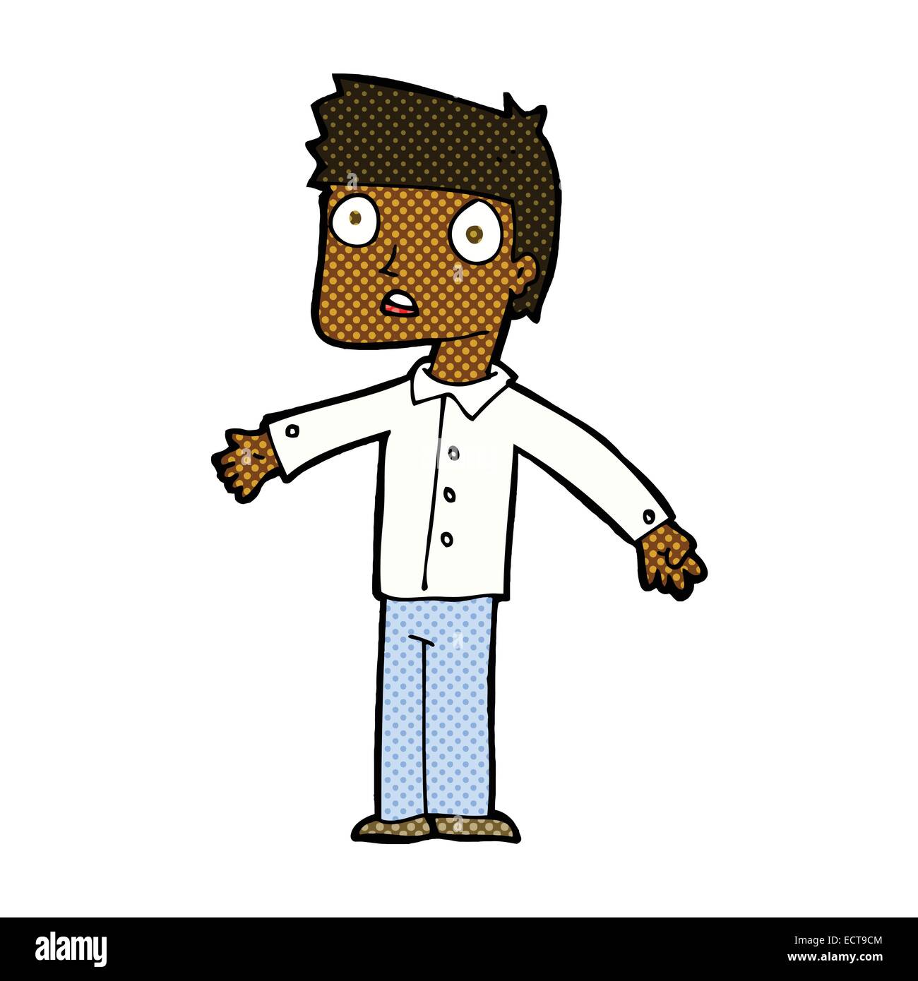 Cartoon shocked man book hi-res stock photography and images - Alamy