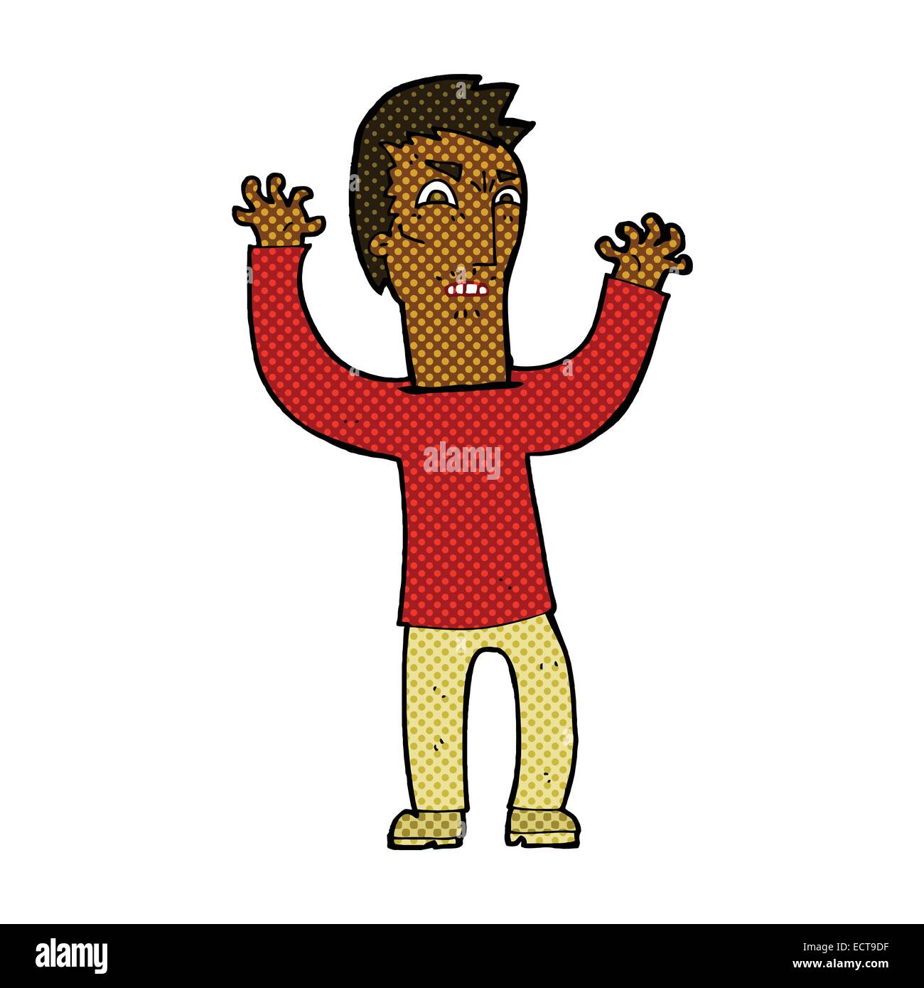 retro comic book style cartoon angry man Stock Vector Image & Art - Alamy