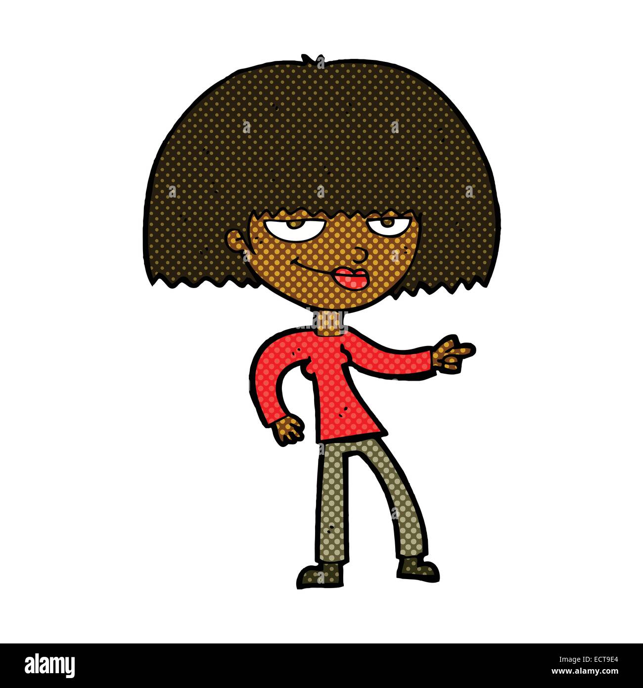 Girl pointing mean Stock Vector Images - Alamy